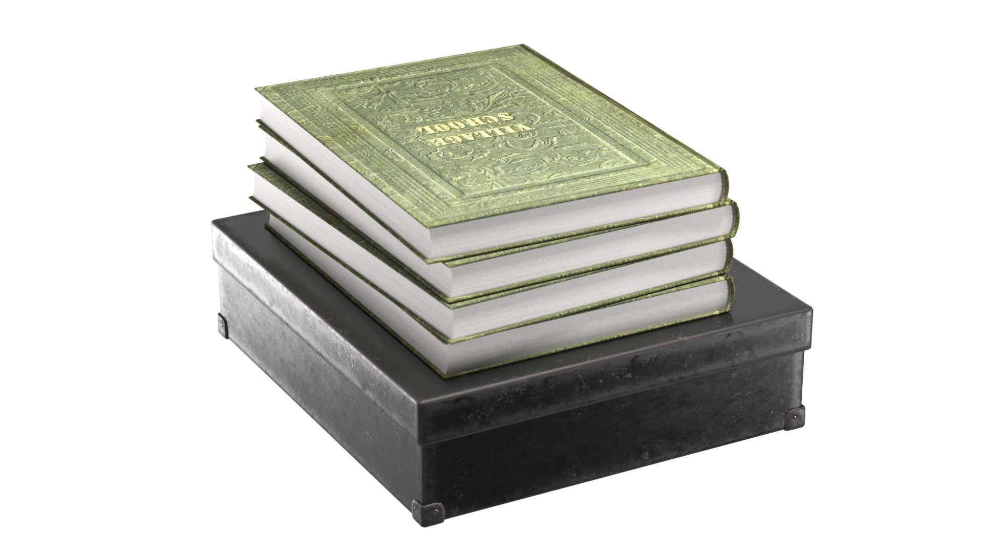 Realistic Suitcase Books 3D Model - TurboSquid 1495979