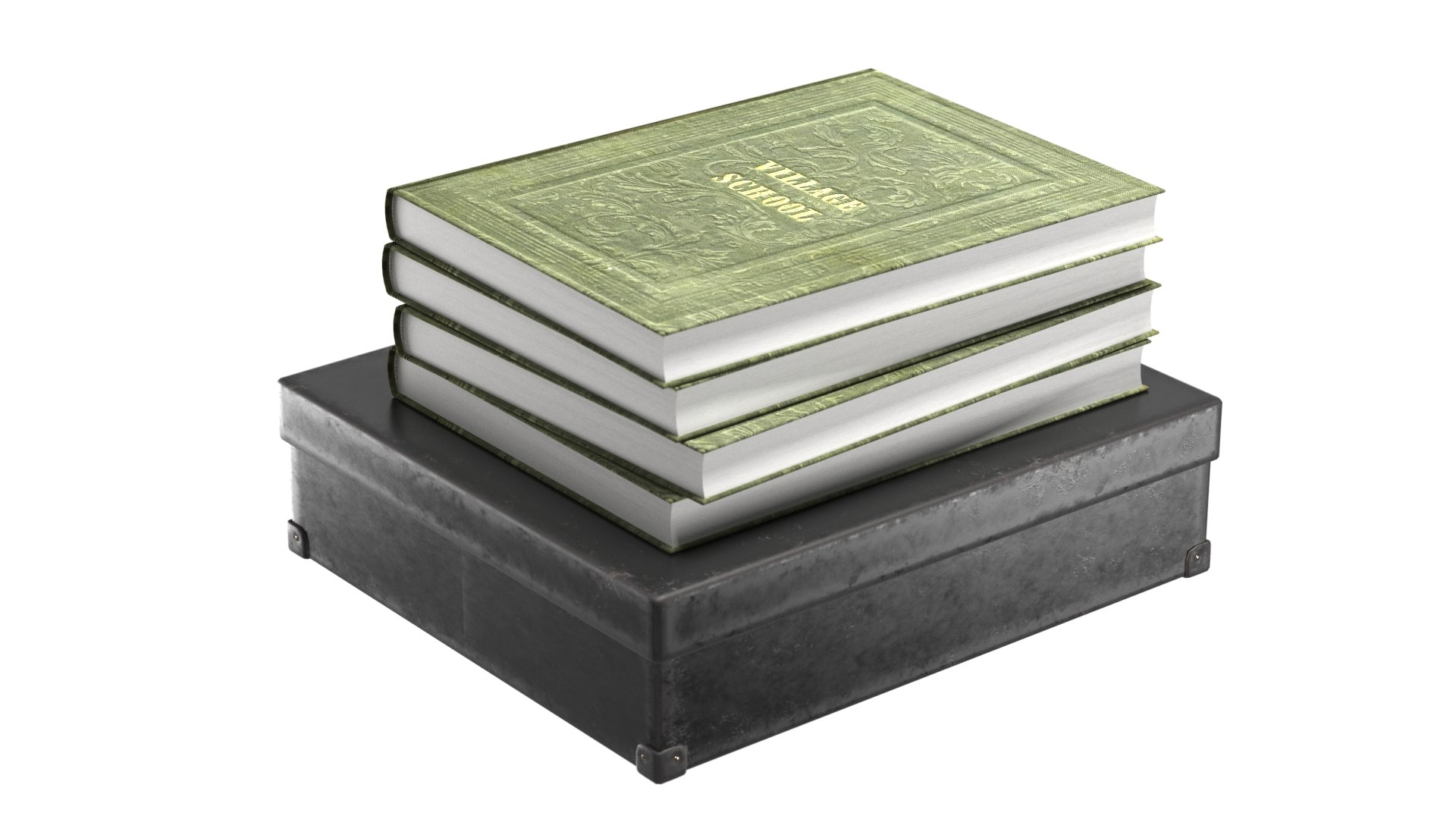 Realistic Suitcase Books 3D Model - TurboSquid 1495979