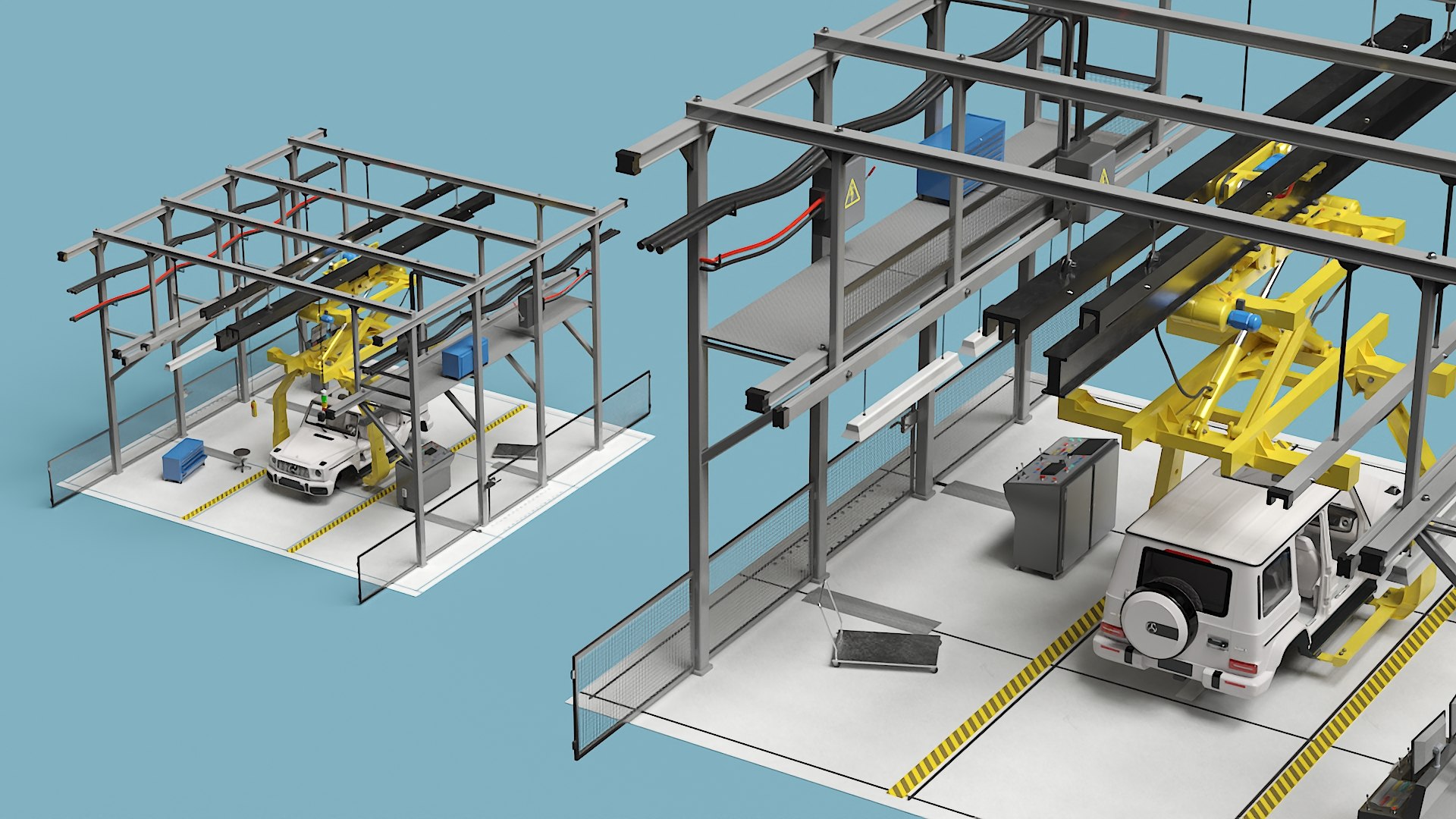 Mercedes Body Conveyor 3D Model - TurboSquid 2318976