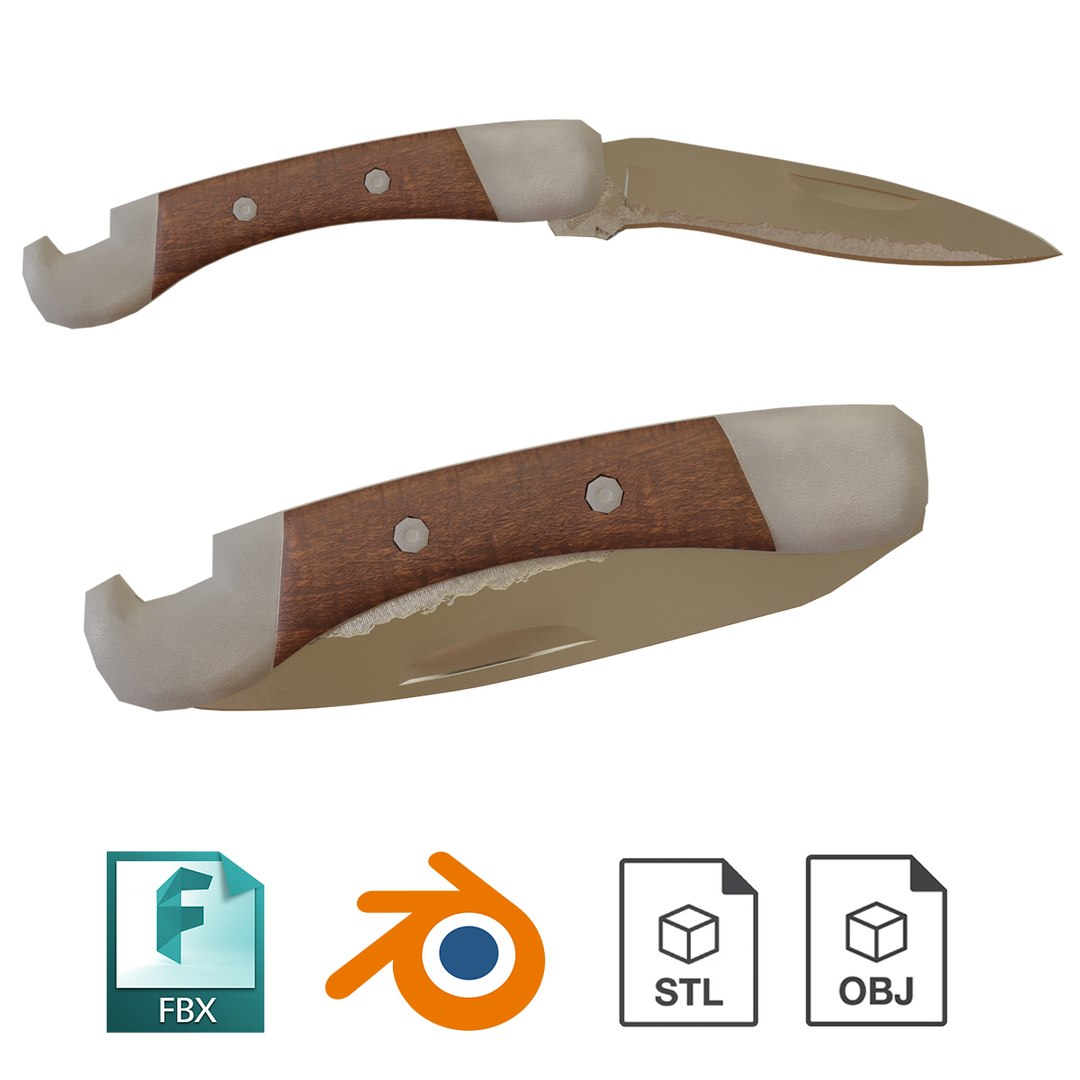 3D Pocket Knife Model - TurboSquid 1939467