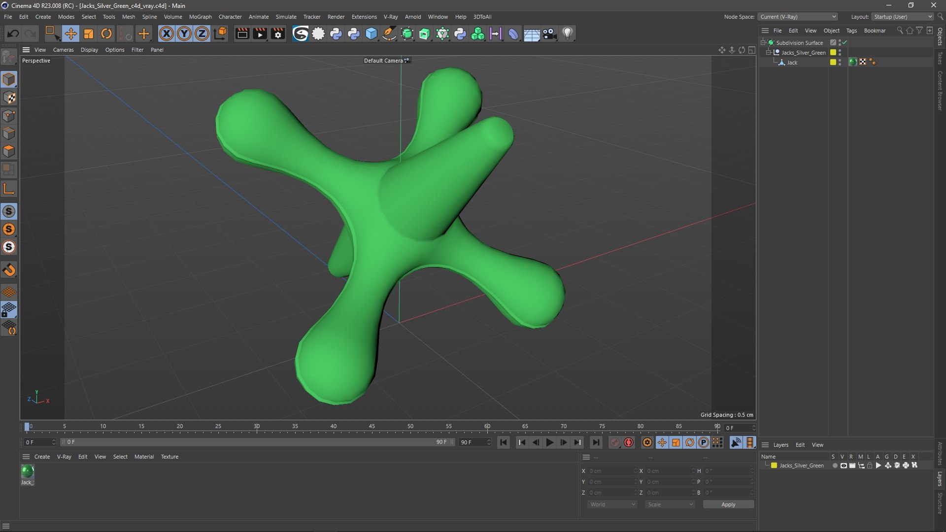 3D Jacks Silver Green - TurboSquid 2286869