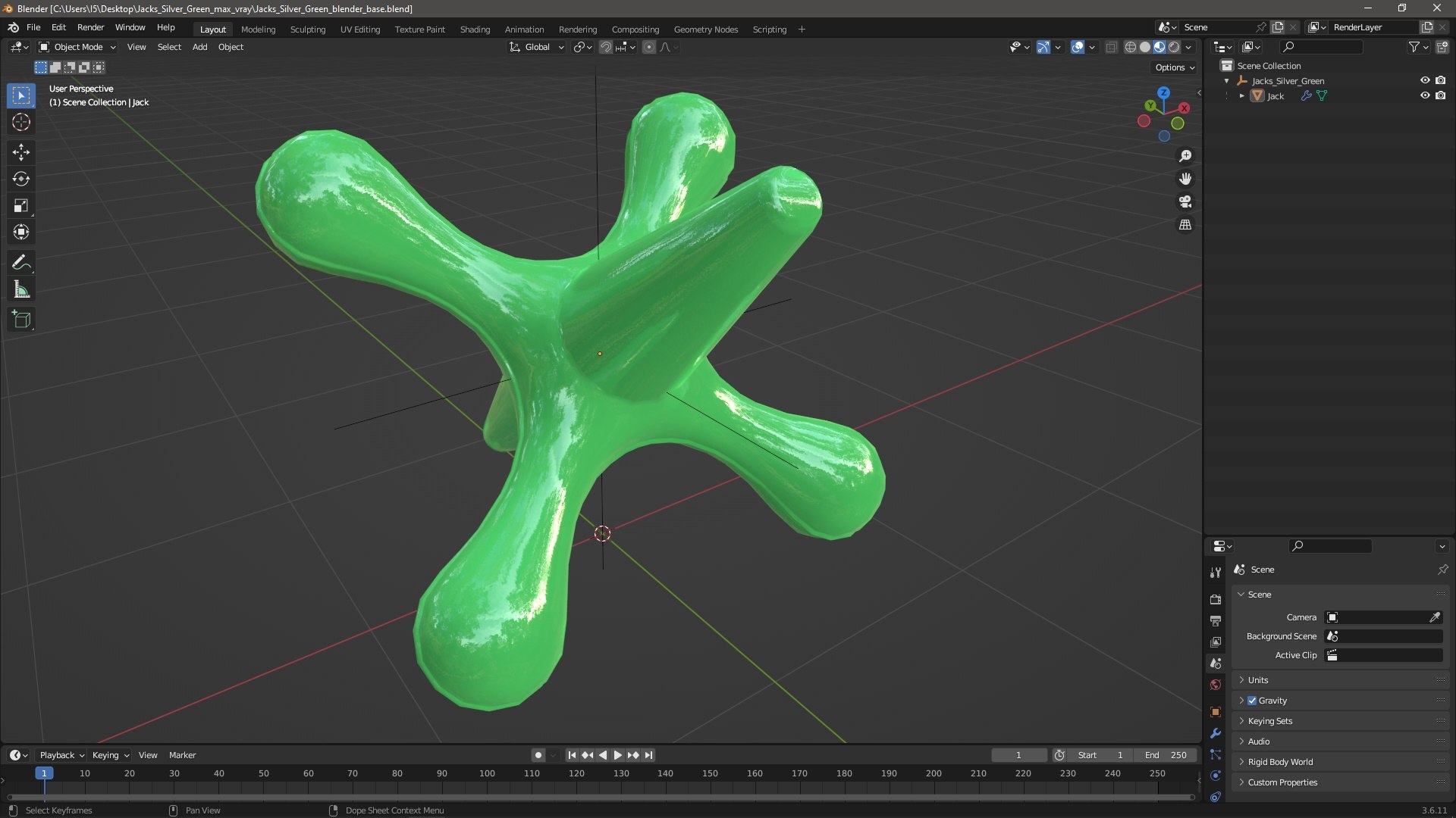 3D Jacks Silver Green - TurboSquid 2286869