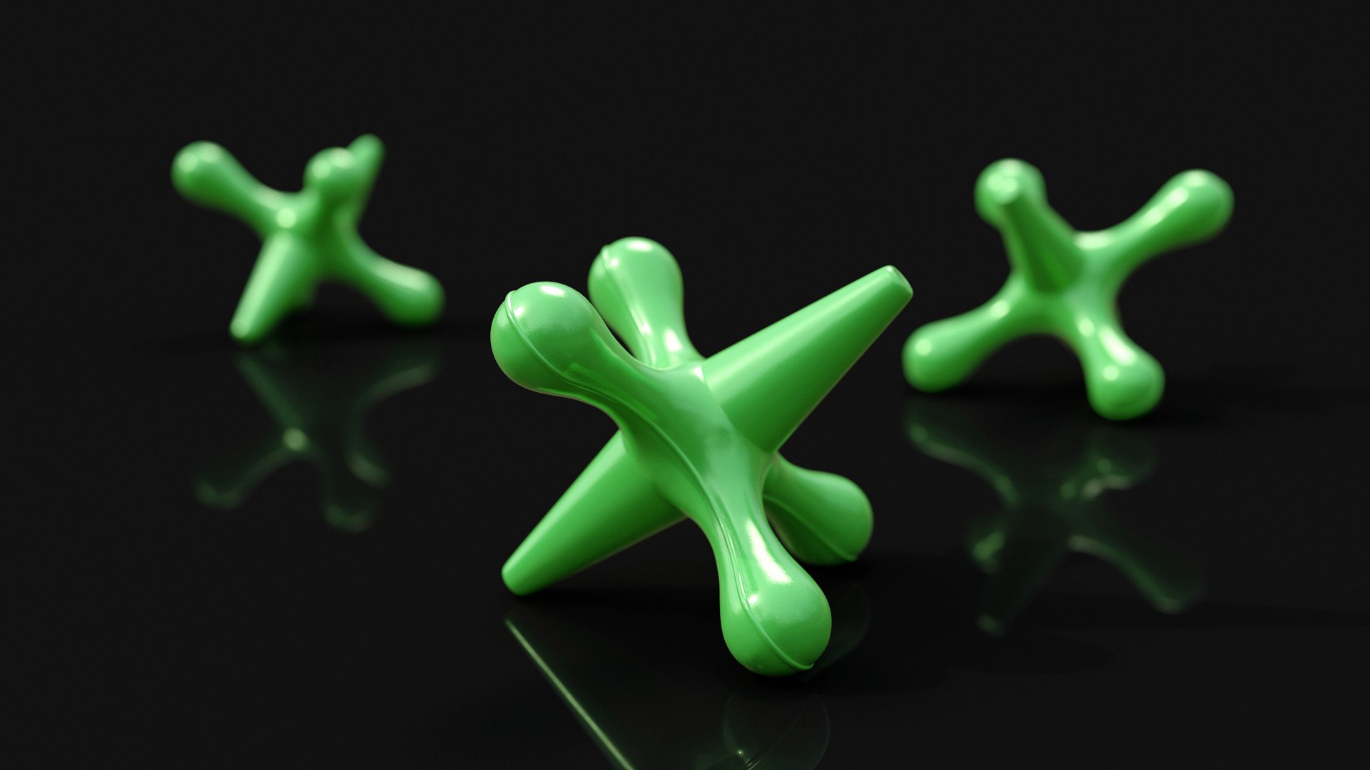 3D Jacks Silver Green - TurboSquid 2286869