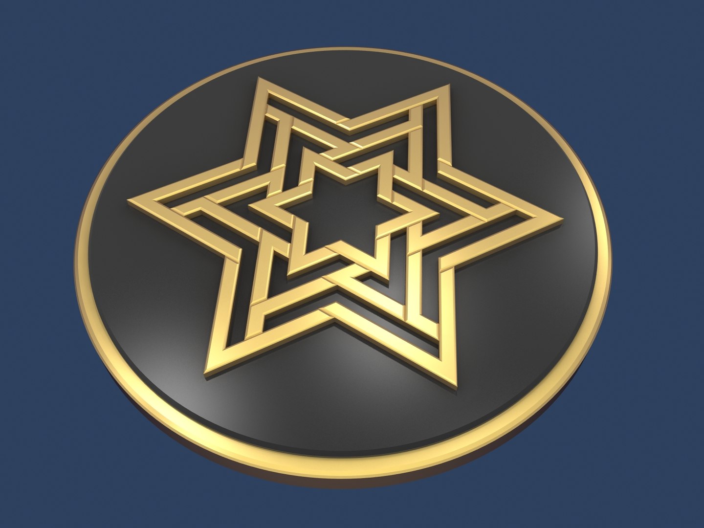 3D Model Star David Medallion - TurboSquid 1416667