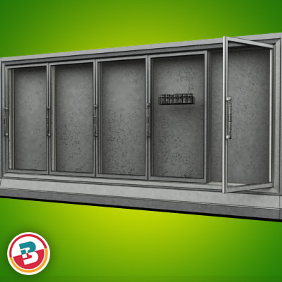 3d Grocery Store Wall Freezers Model