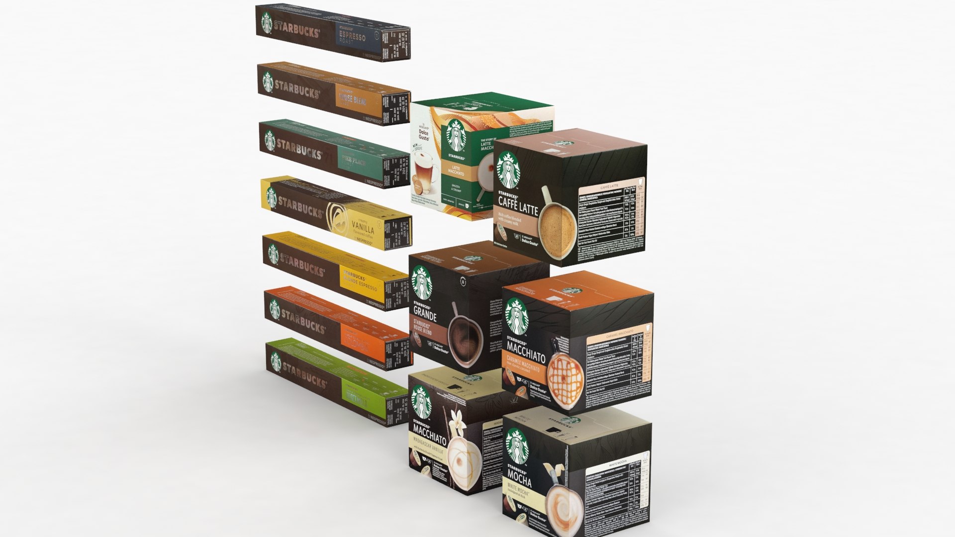 3D Starbucks Coffee Capsule Boxes Collection 2023 Model - TurboSquid 2116242