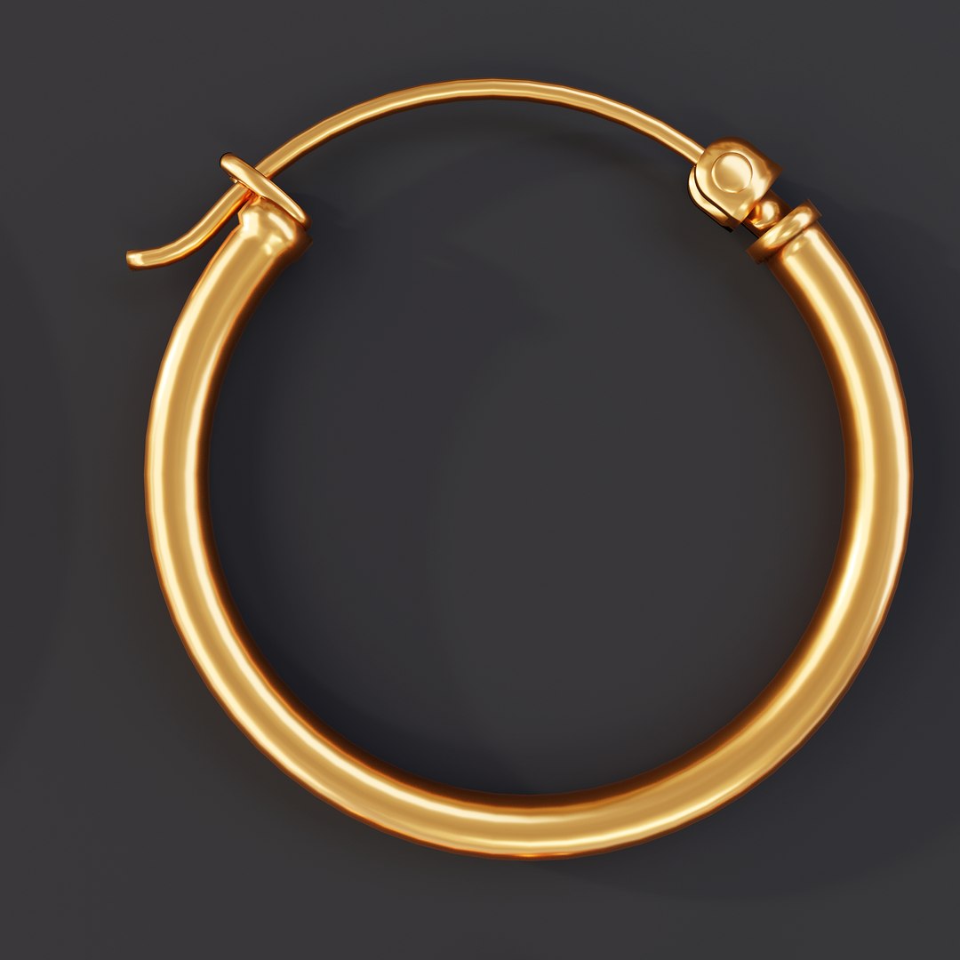 3D Earring Jewelry Findings Hinges Model - TurboSquid 1607362