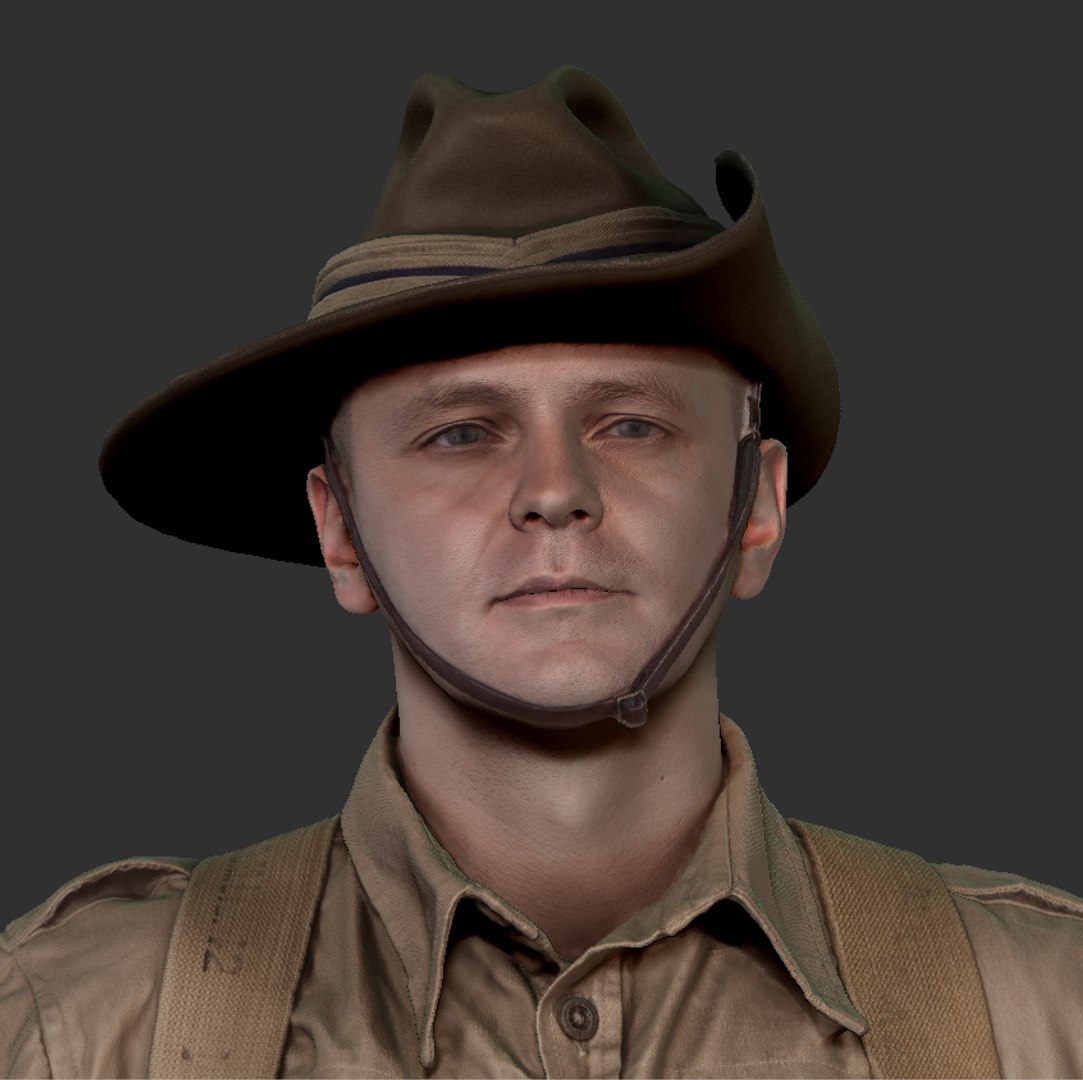 Australian soldier from World War II 379 3D model - TurboSquid 1954647