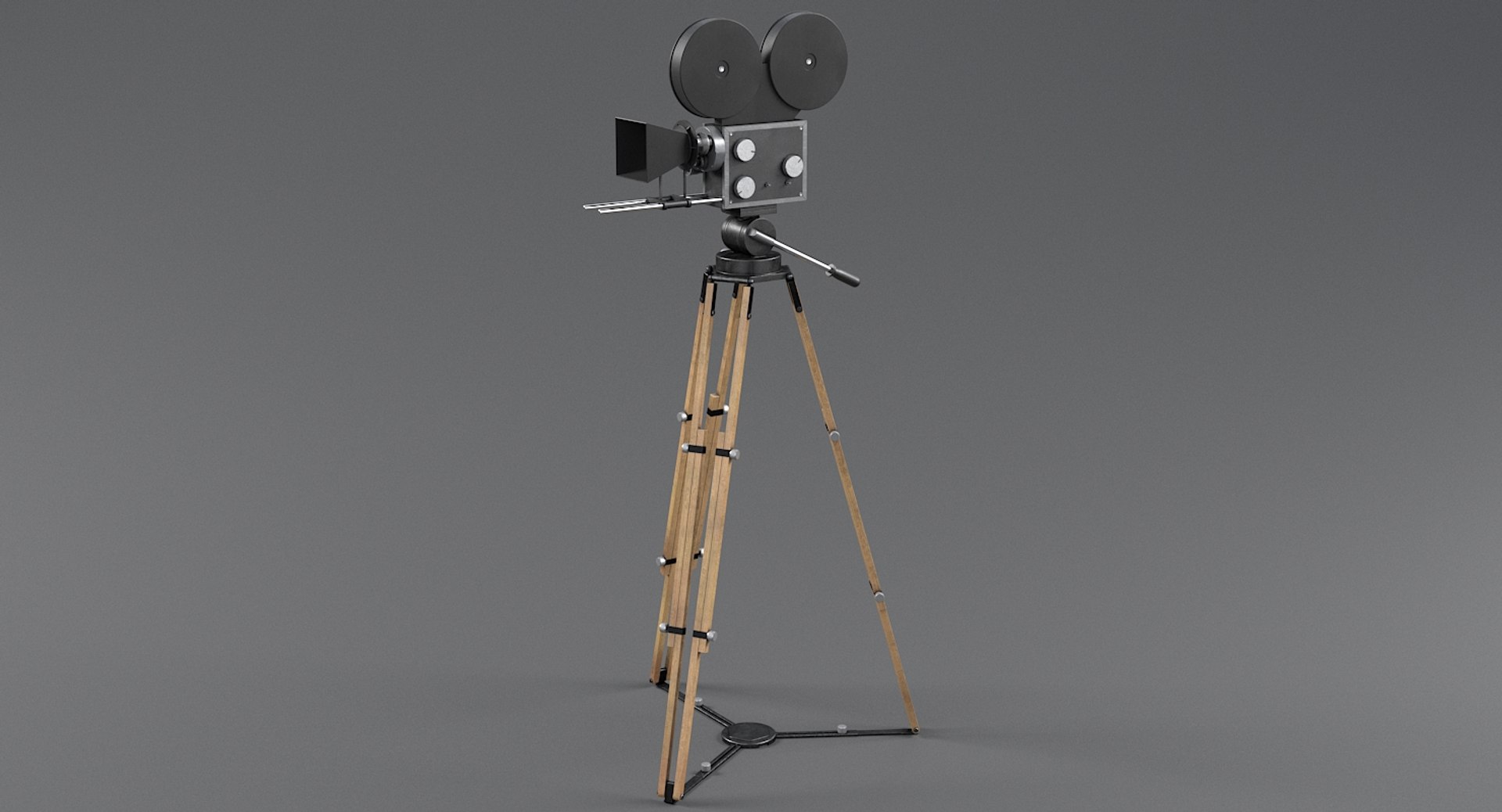 Retro Movie Camera 3D Model - TurboSquid 1400846
