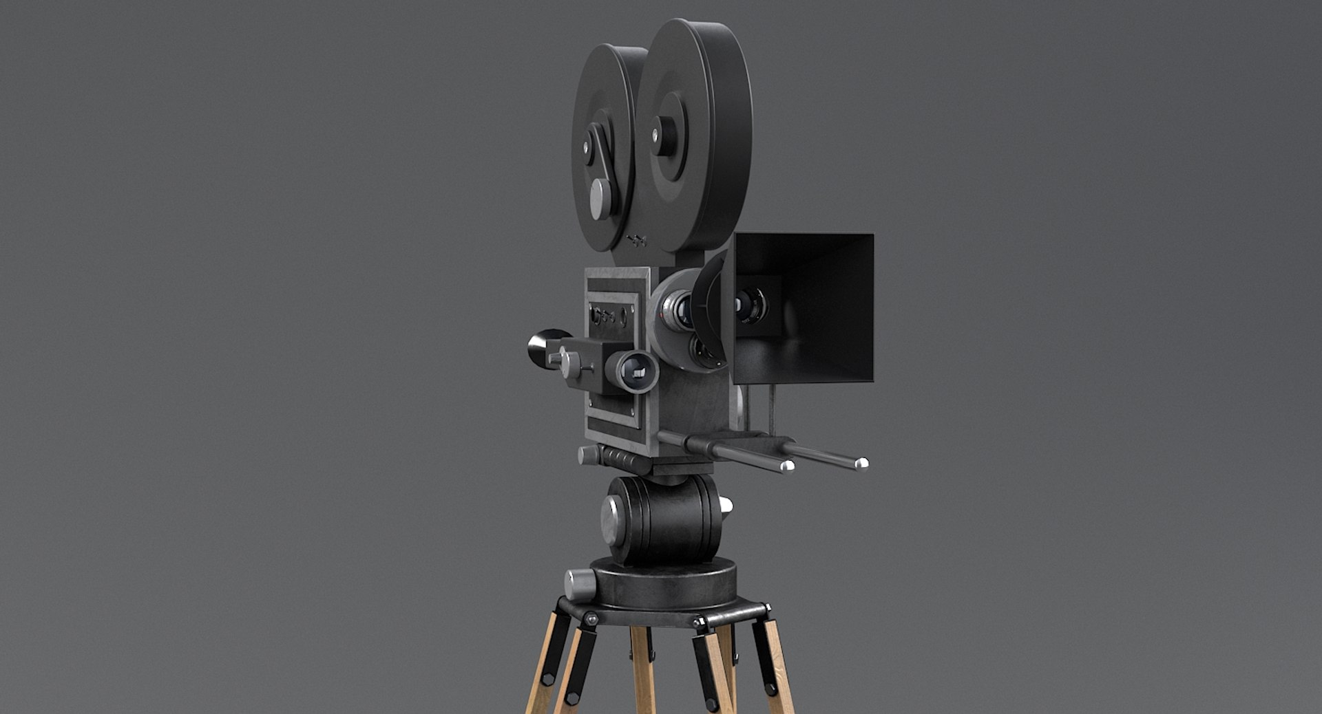 Retro Movie Camera 3D Model - TurboSquid 1400846