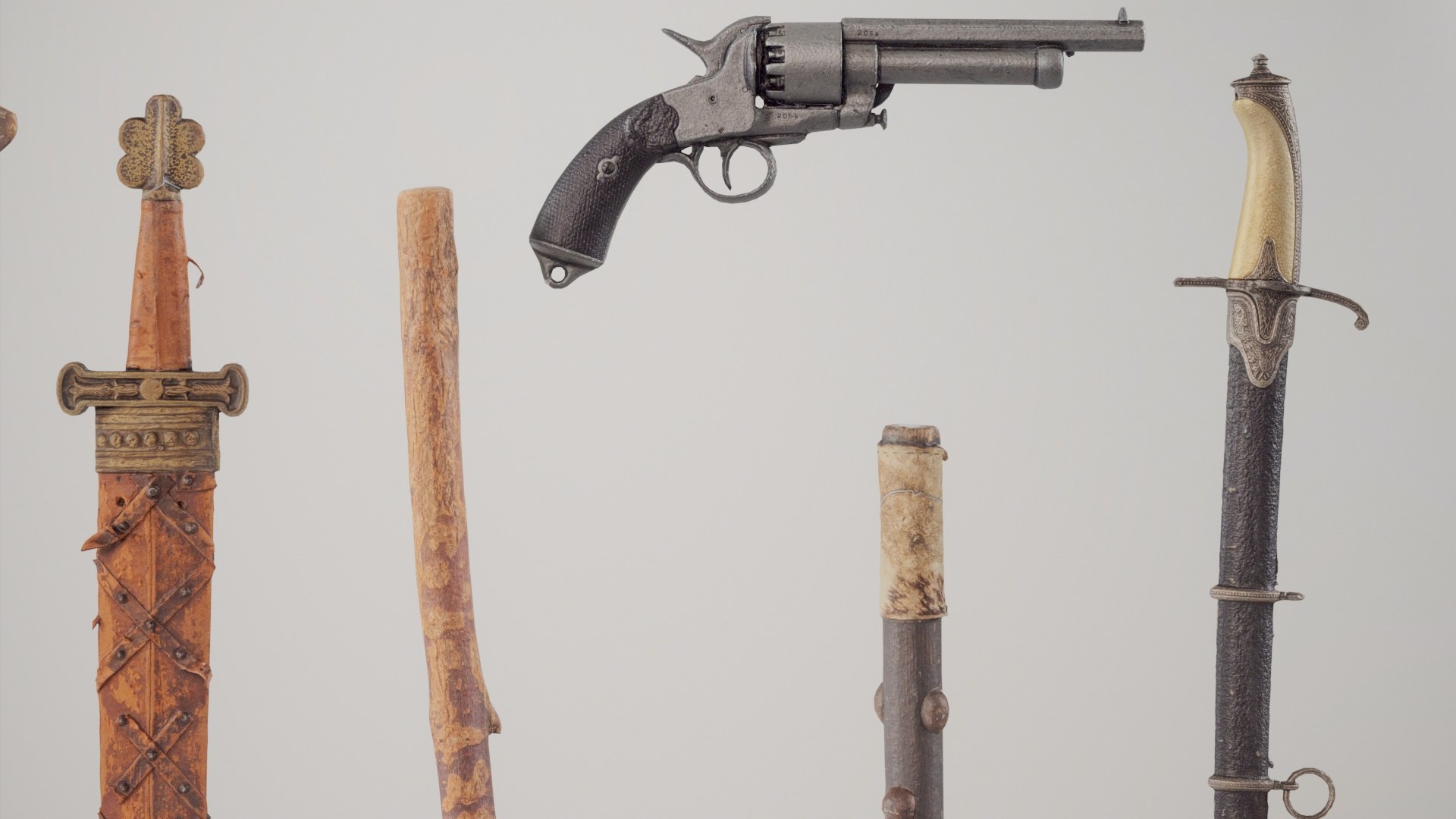 13 Apocalytpic Ornamental Weapons Model - TurboSquid 2200510