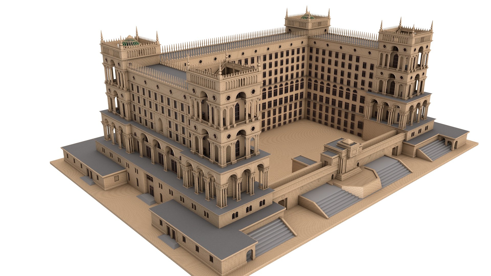Government House Of Baku 3D - TurboSquid 1911921
