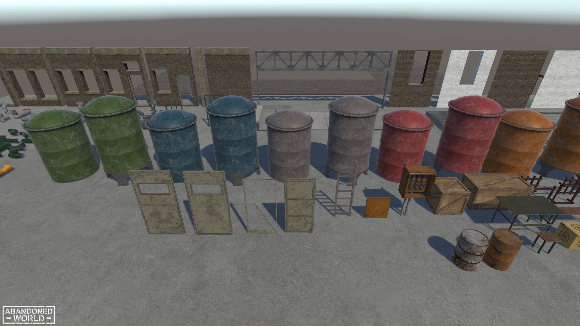 3D Modular Industrial Building For Unity - TurboSquid 1862543