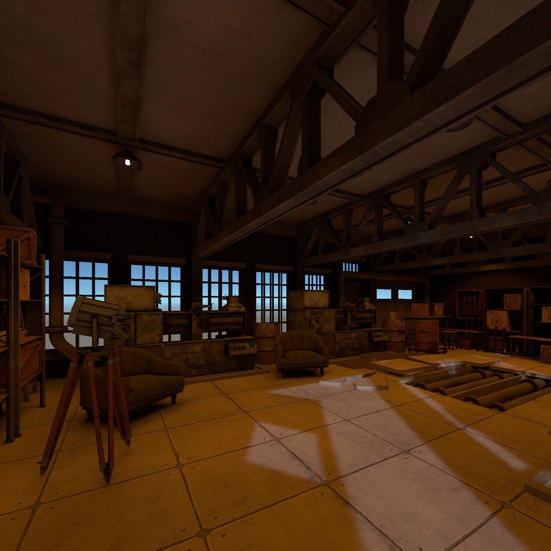 3D Modular Industrial Building for Unity - TurboSquid 1862543