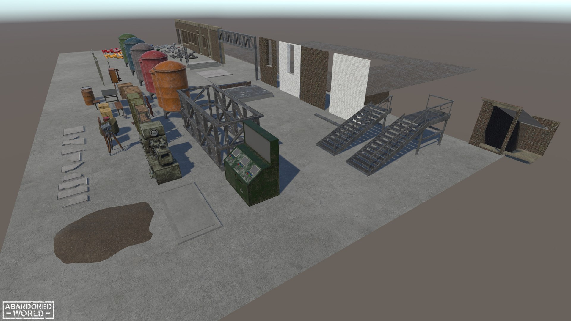 3D Modular Industrial Building For Unity - TurboSquid 1862543