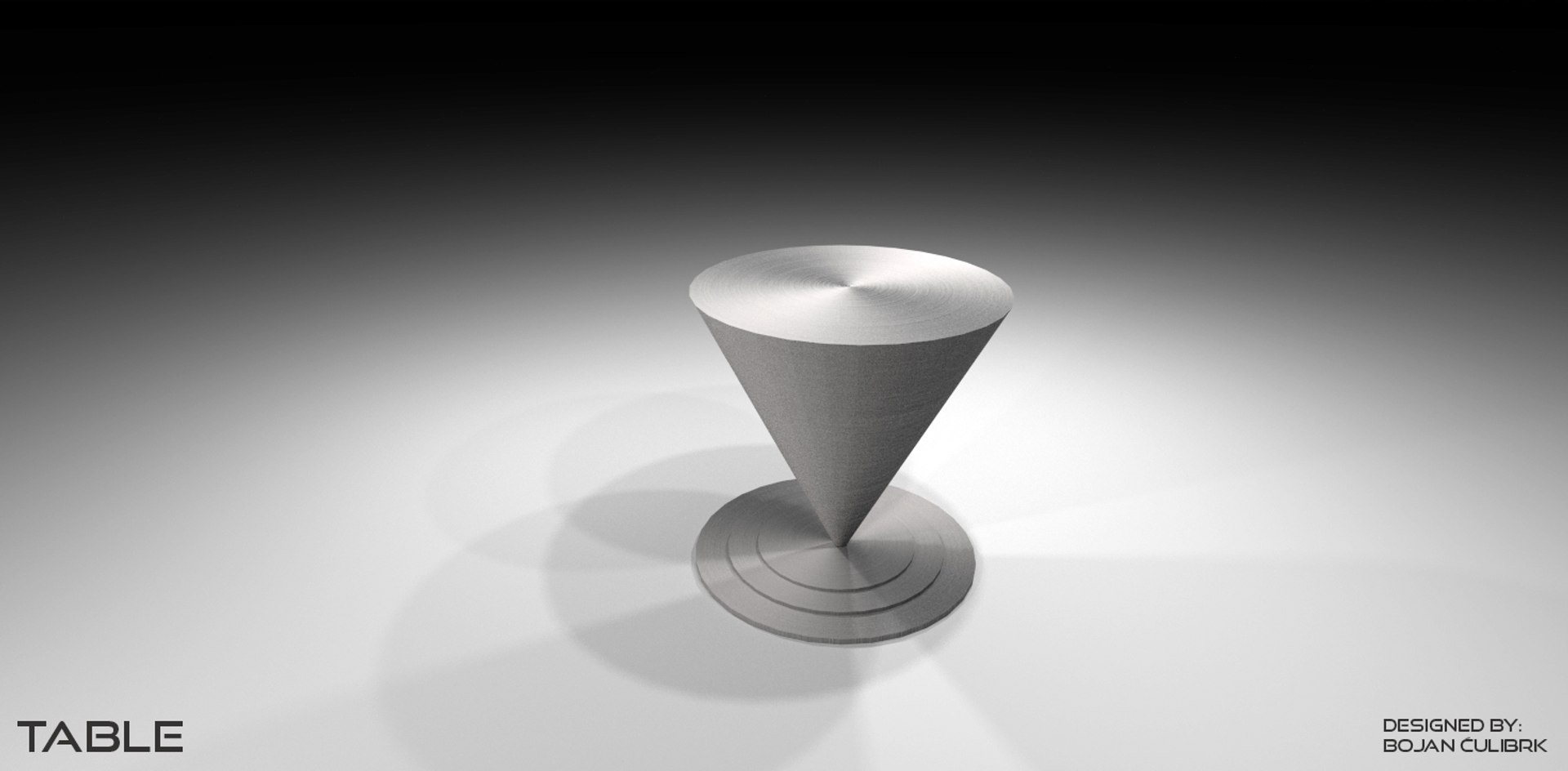 3d model cone table