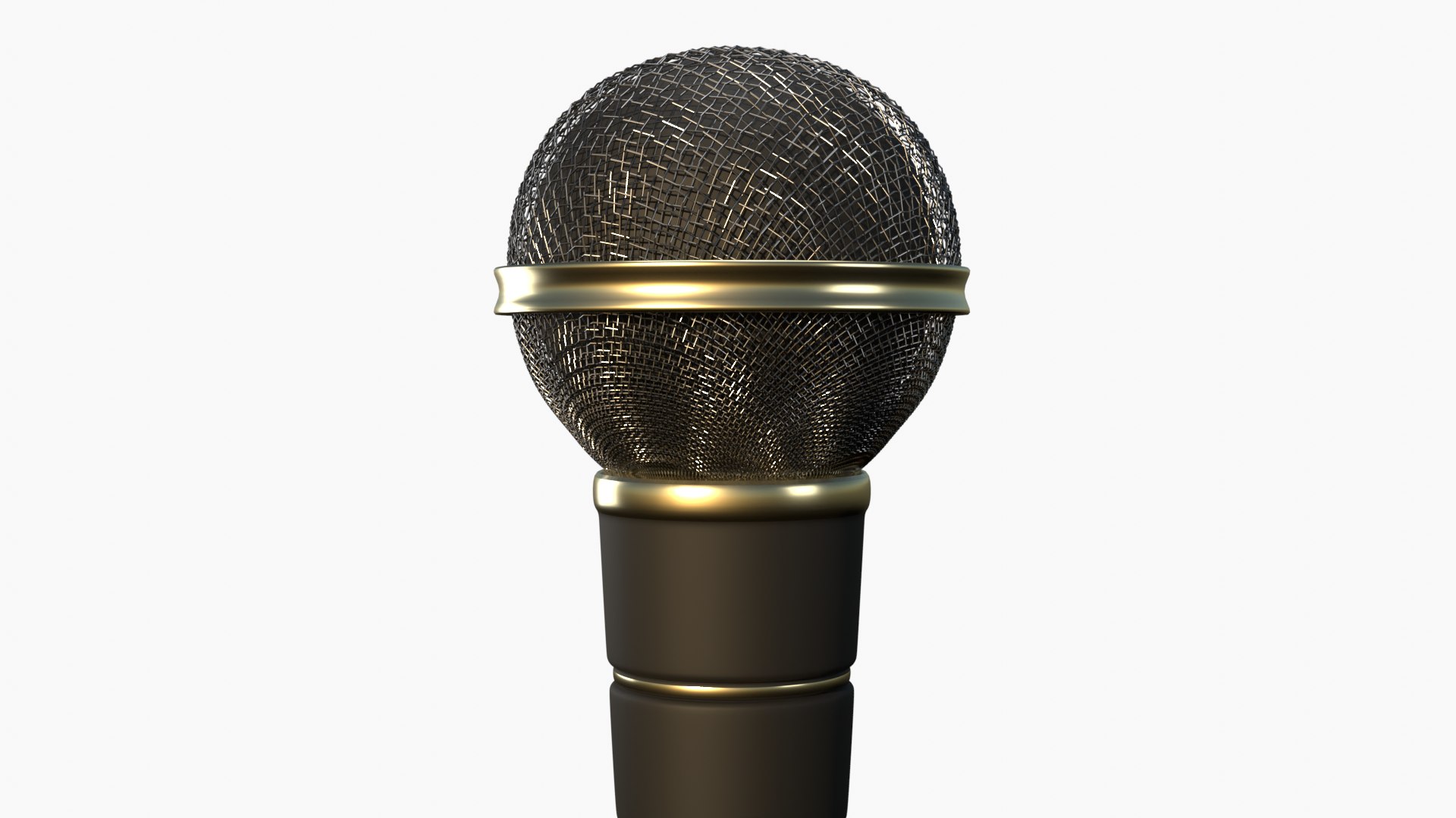 Black Gold Microphone 3D Model - TurboSquid 2201339