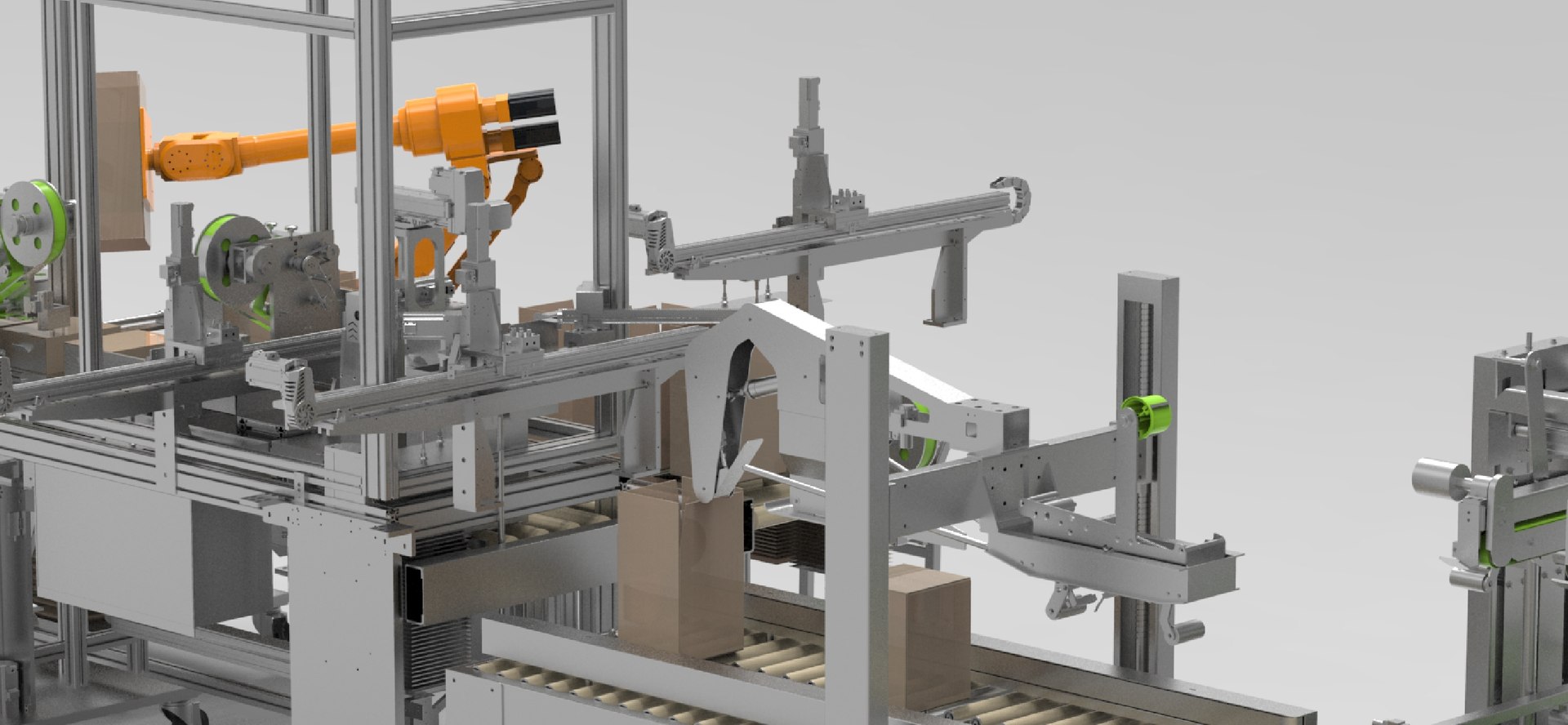 3D Packaging Machine Production Process Line - TurboSquid 2152926
