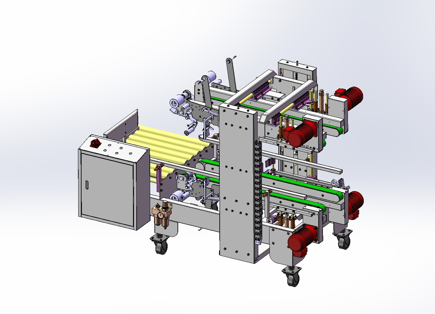 3D Packaging Machine Production Process Line - TurboSquid 2152926