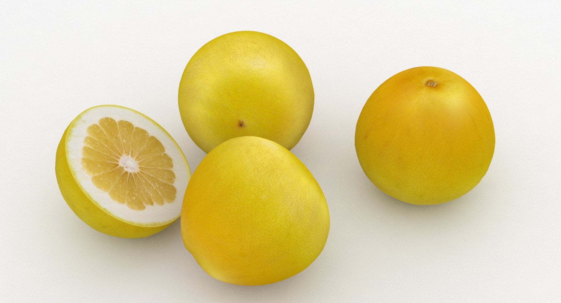 3D Yellow Grapefruit - TurboSquid 1198432