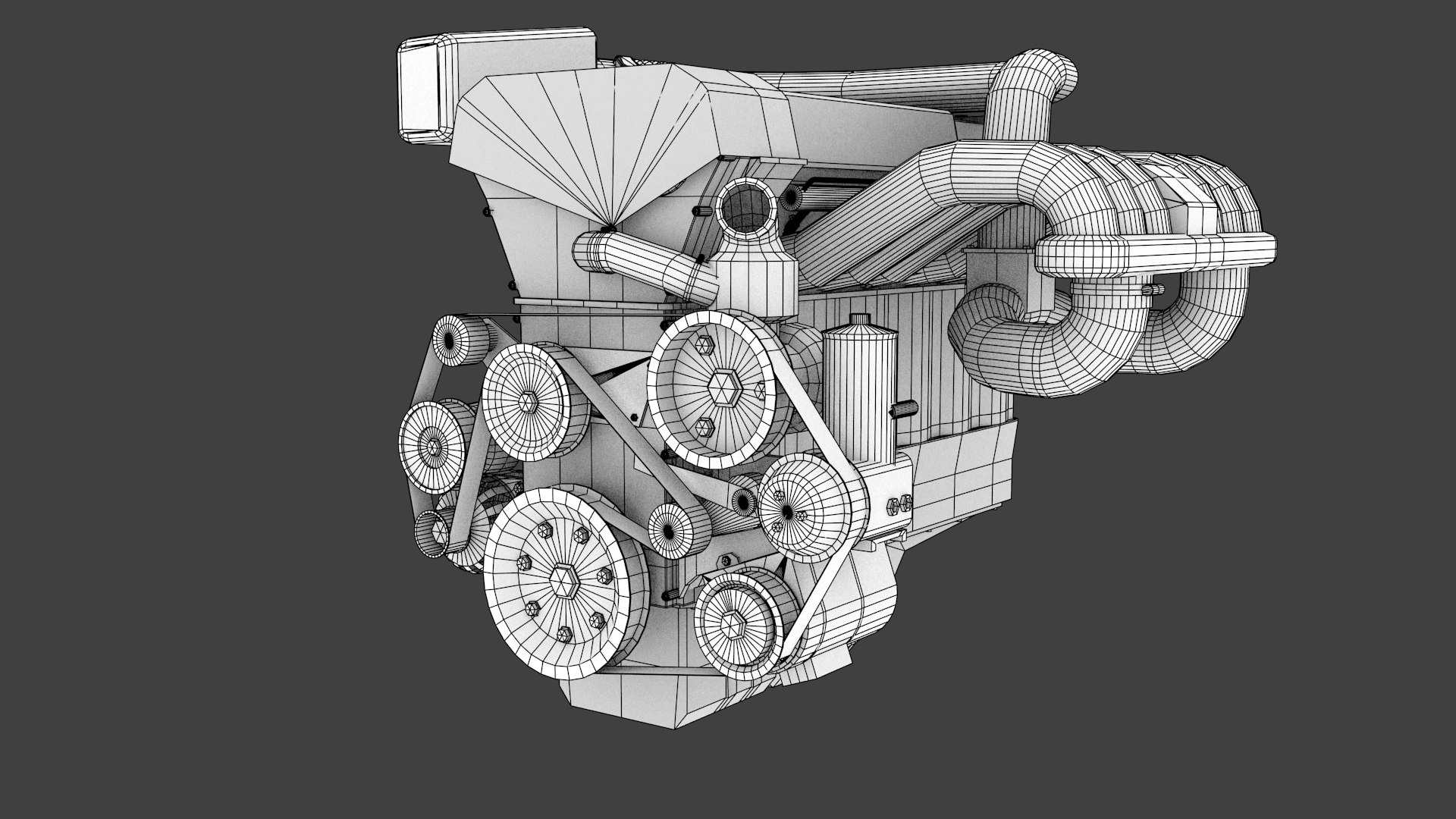 Mercedes Engine 3D - TurboSquid 1595262