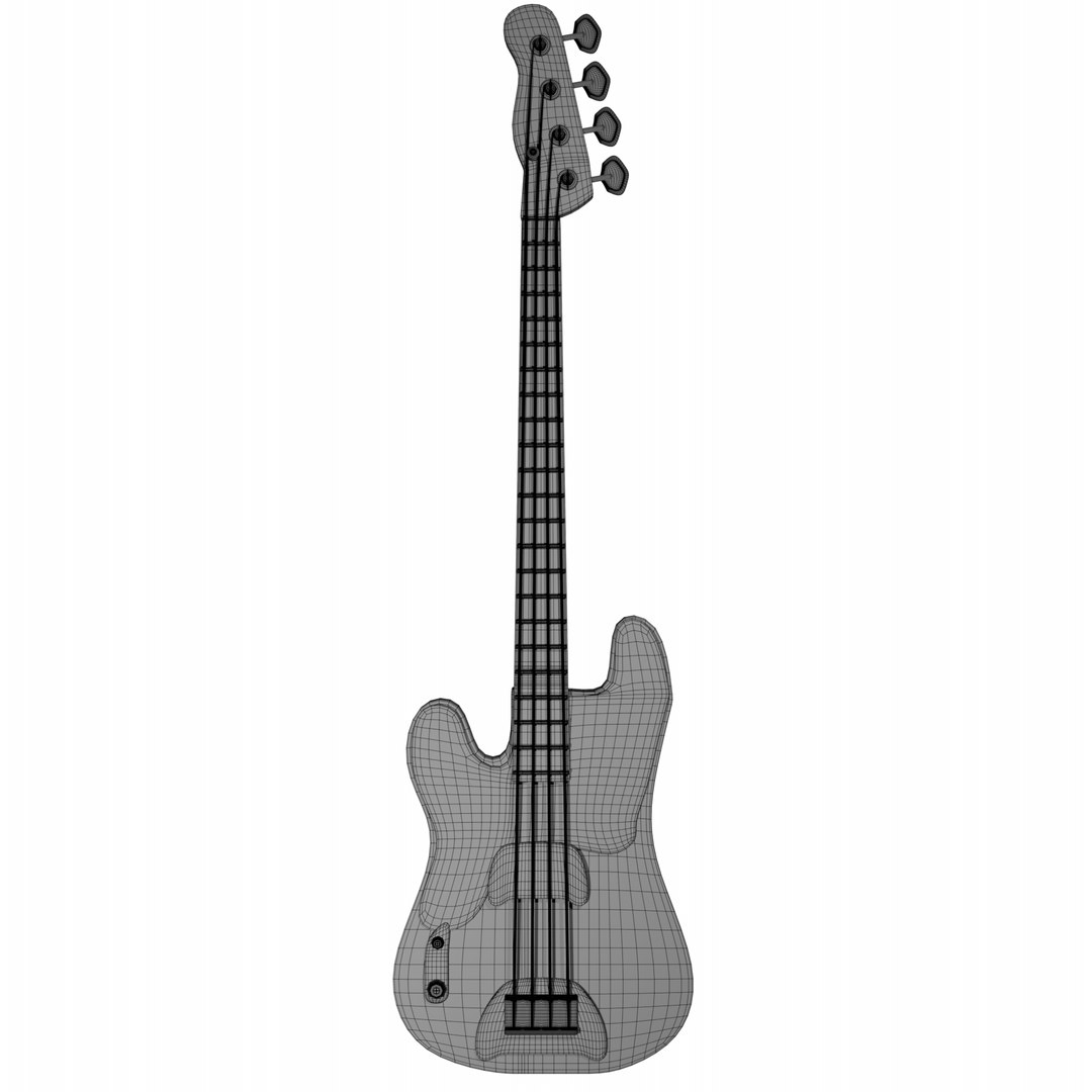 3D Bass Guitar - TurboSquid 1907383