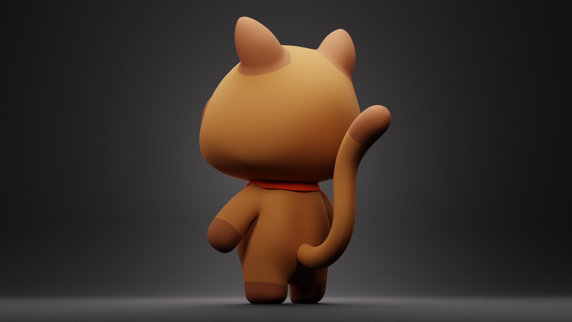 3D Cartoon Cat Orange Model - TurboSquid 2255392