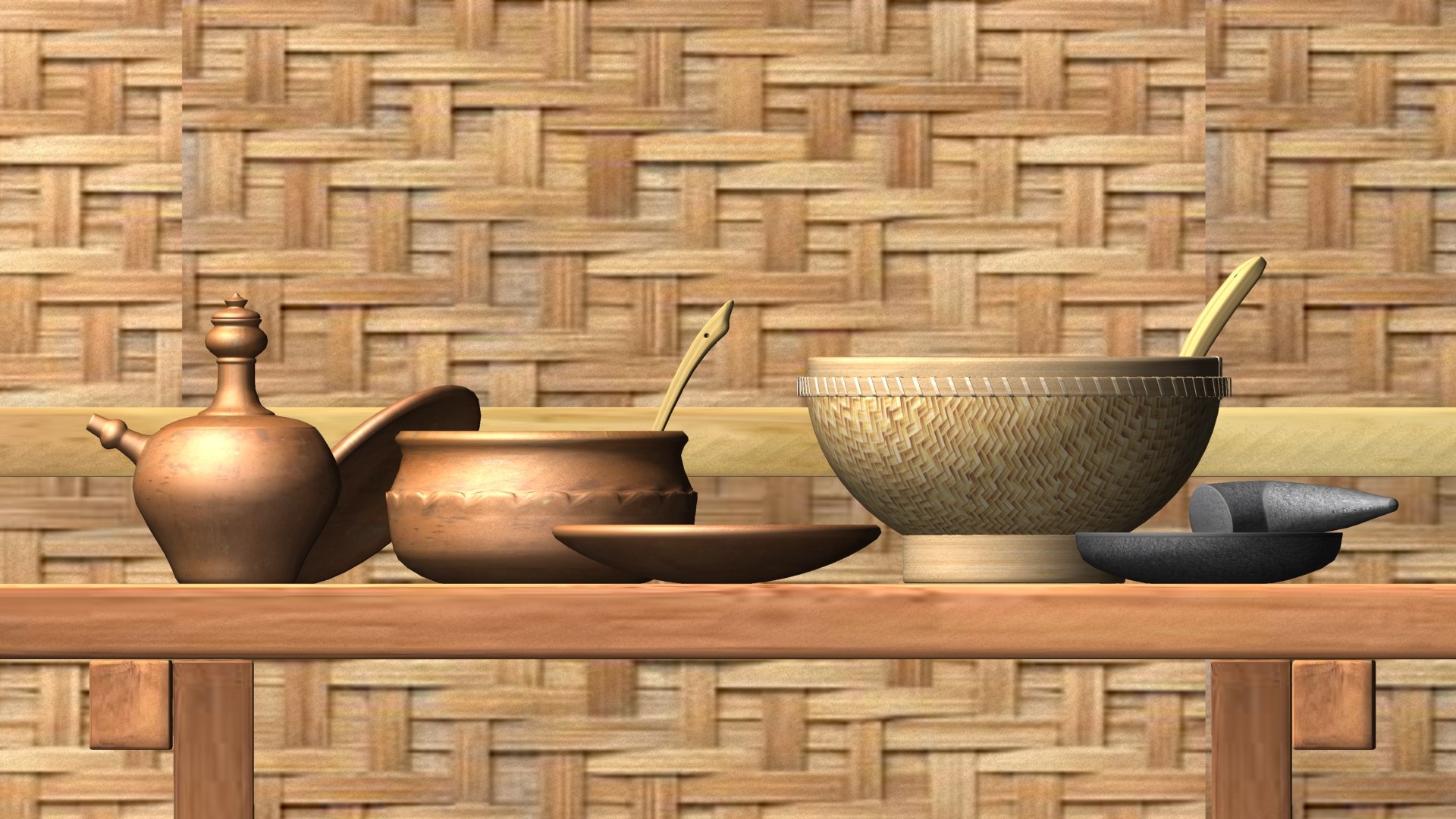 Indonesian Traditional Cookware 3D Model - TurboSquid 1706820