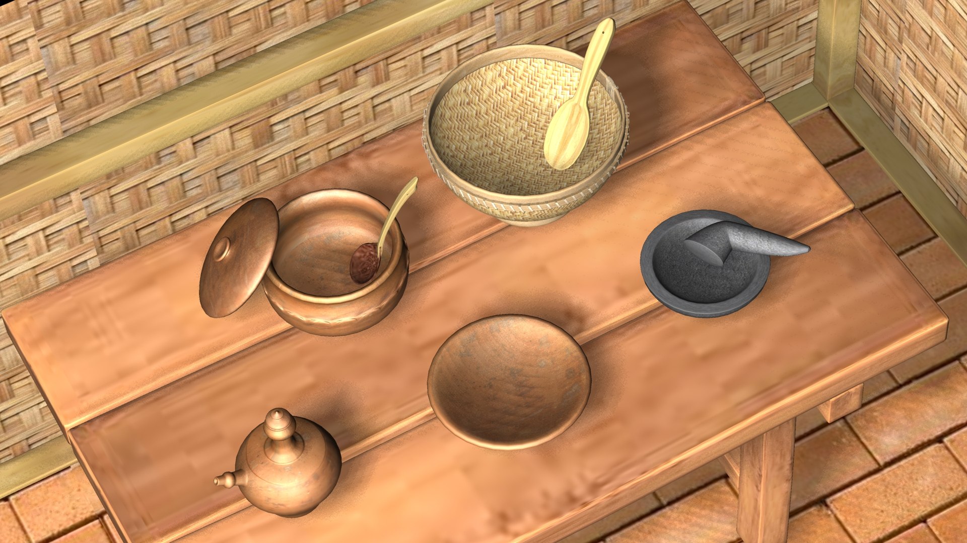 Indonesian Traditional Cookware 3D Model - TurboSquid 1706820