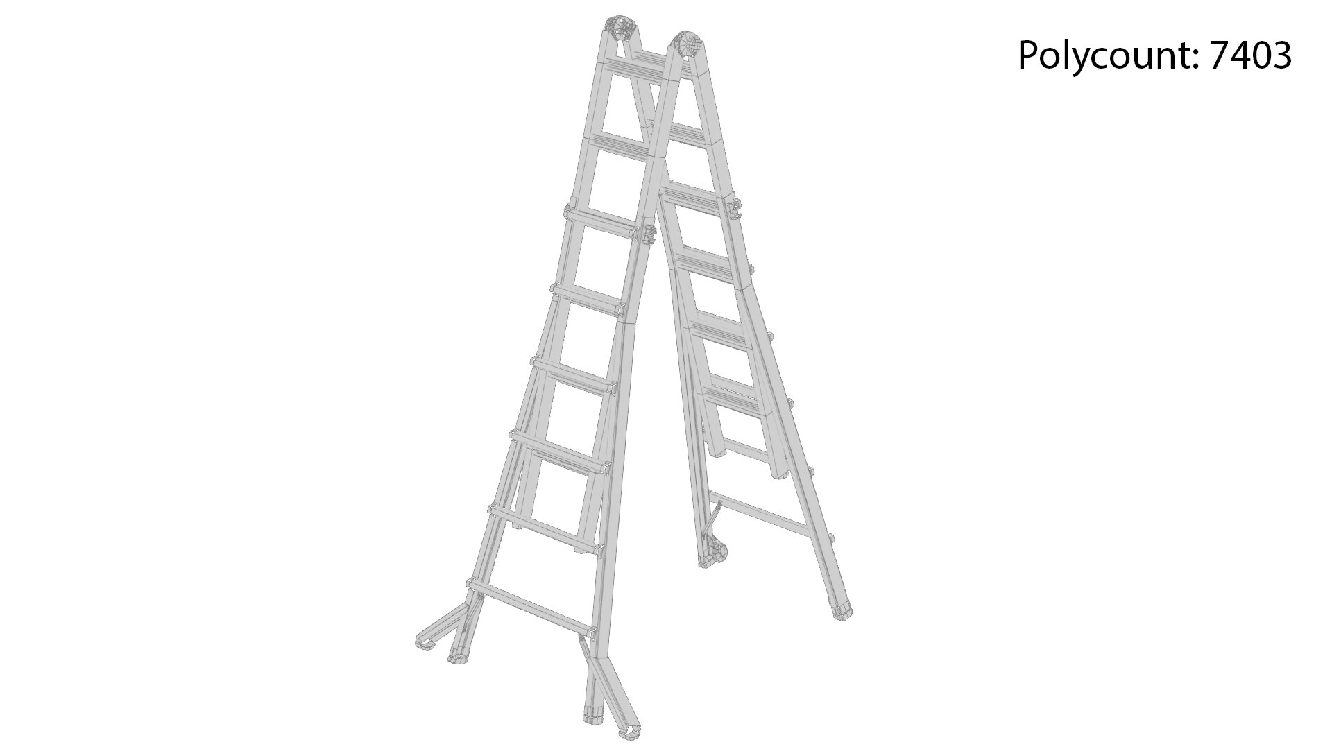 3D Foldable Ladder - TurboSquid 2392085