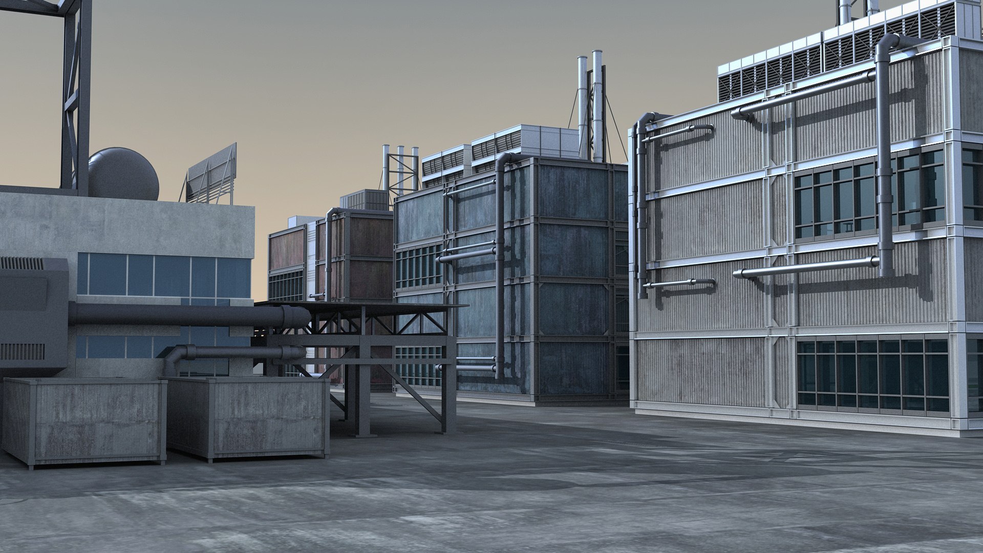 3D model industrial scene - TurboSquid 1689455