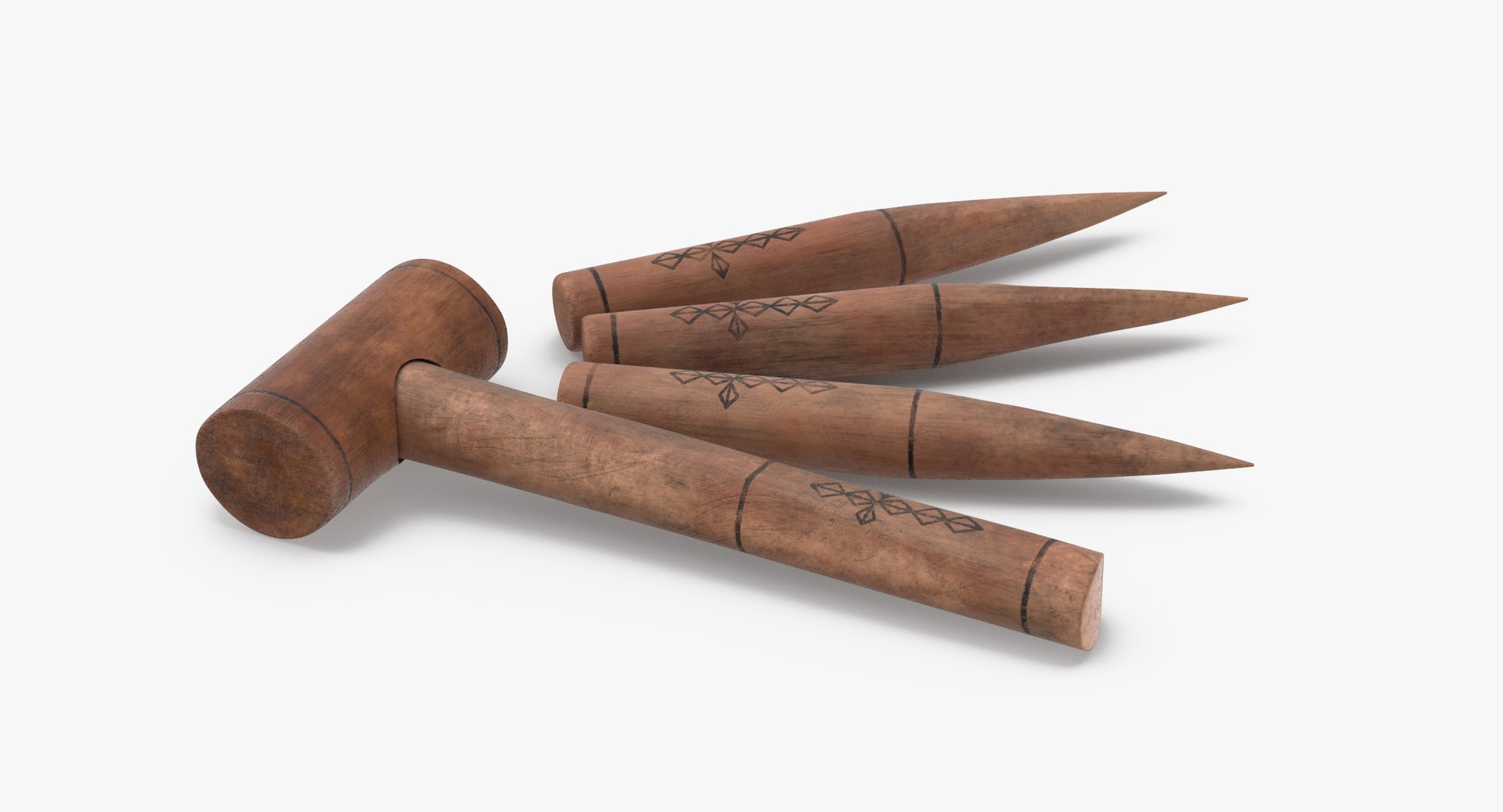 3d Vampire Hunting Stakes Mallets