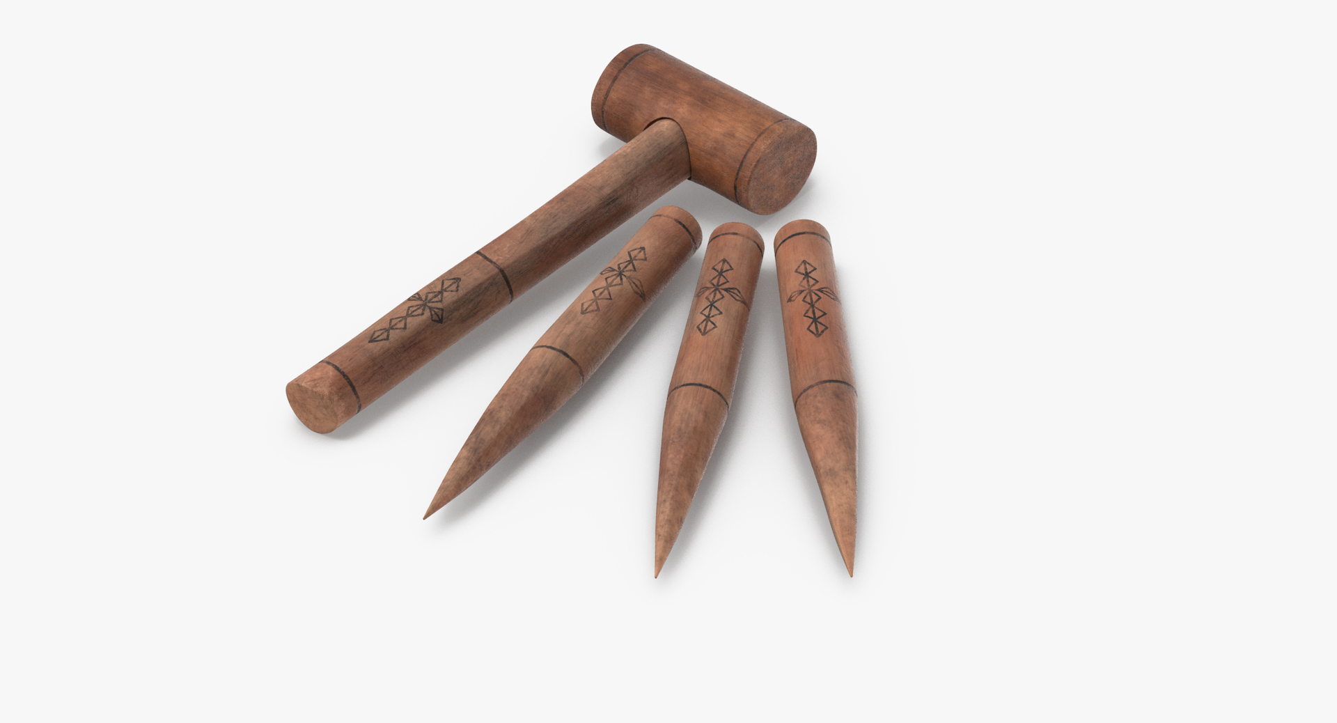 3d Vampire Hunting Stakes Mallets