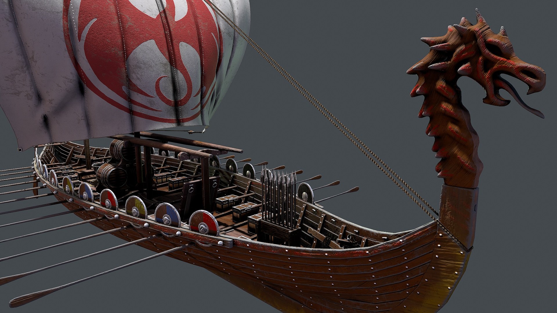 Viking drakkar model - TurboSquid 1670148