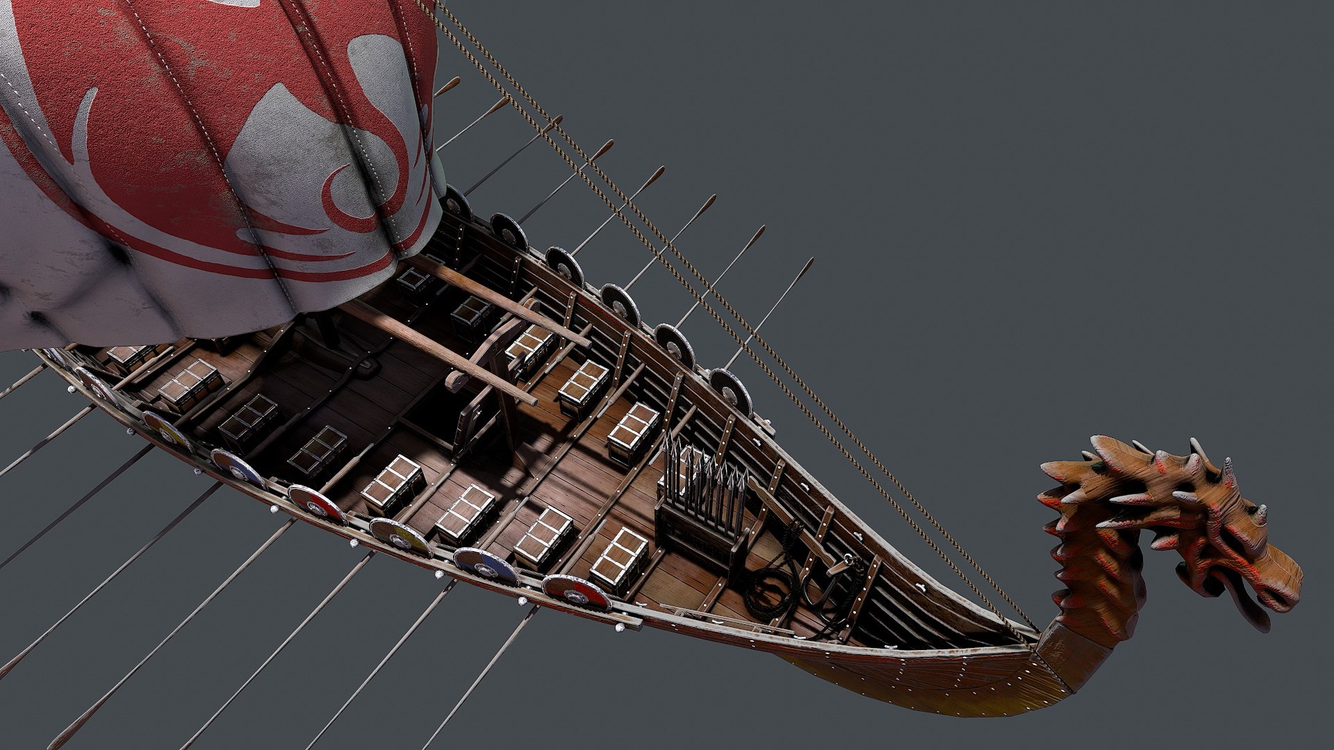 Viking drakkar model - TurboSquid 1670148