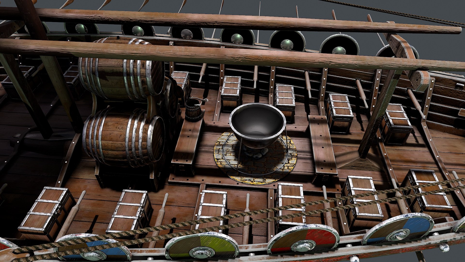 Viking drakkar model - TurboSquid 1670148