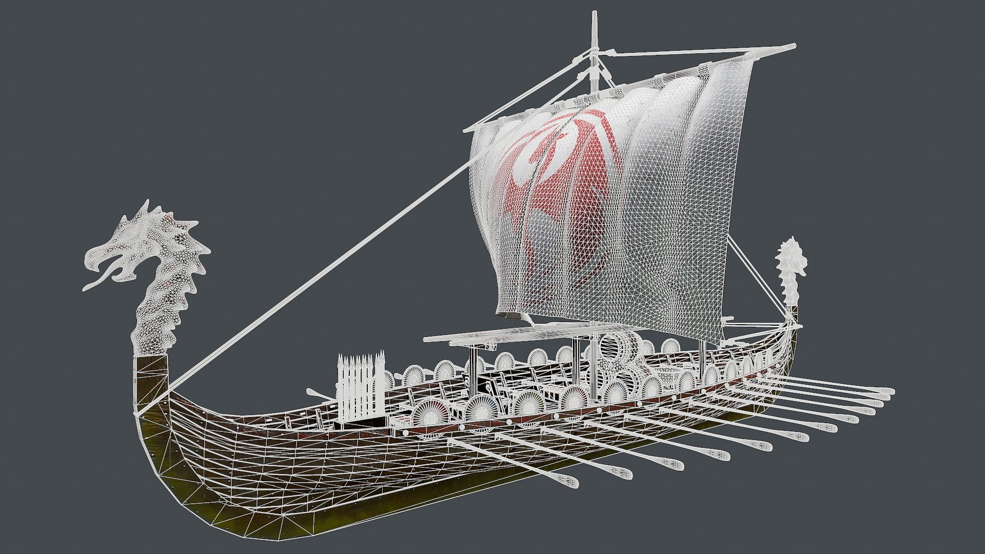 Viking drakkar model - TurboSquid 1670148