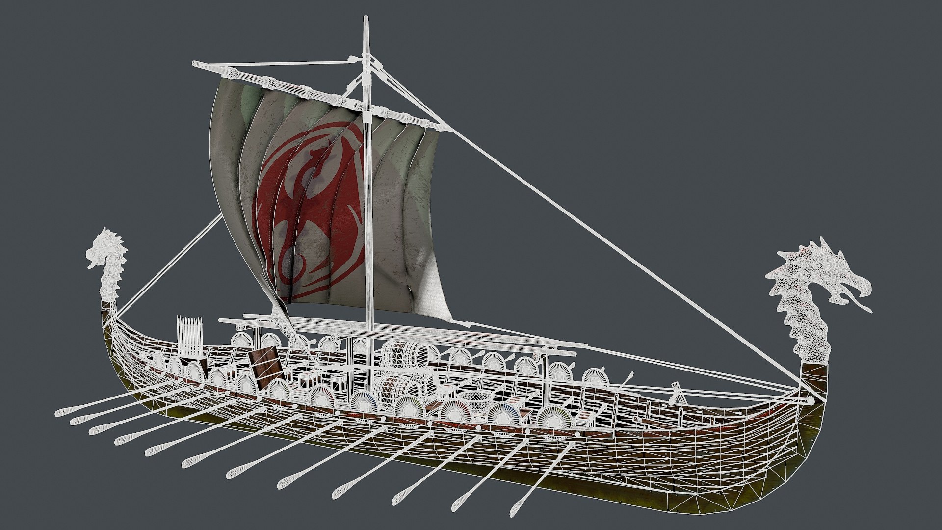 Viking drakkar model - TurboSquid 1670148