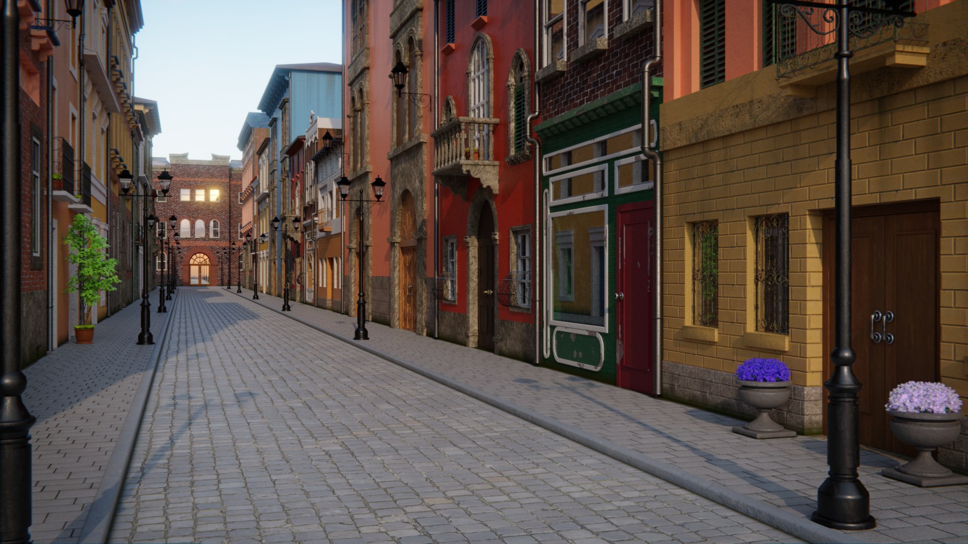 European Street 3d Scene 3D model - TurboSquid 1983650