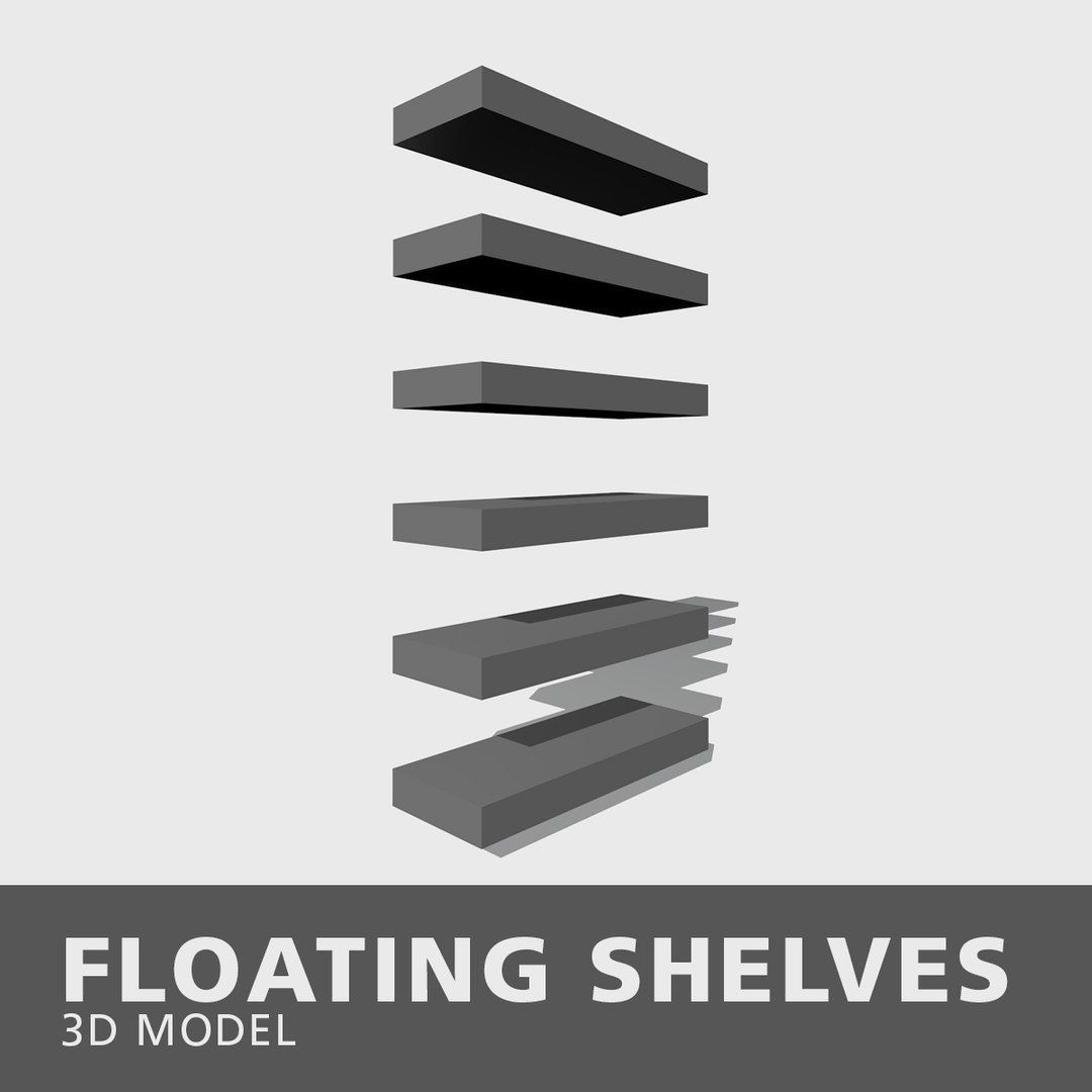 Free Floating Shelves 3D Model - TurboSquid 1270345