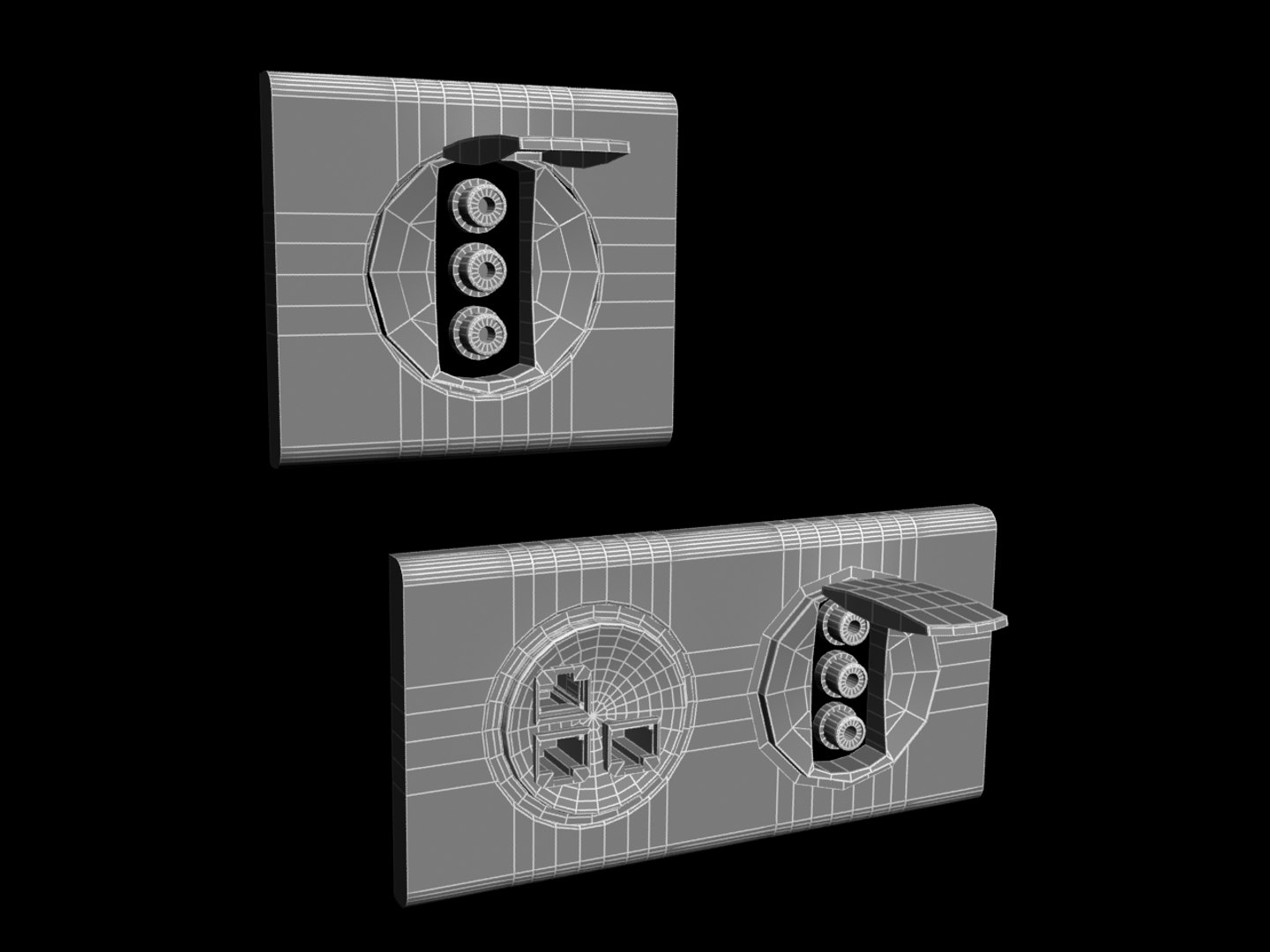 Rj11 Rj45 Ac 3d Model