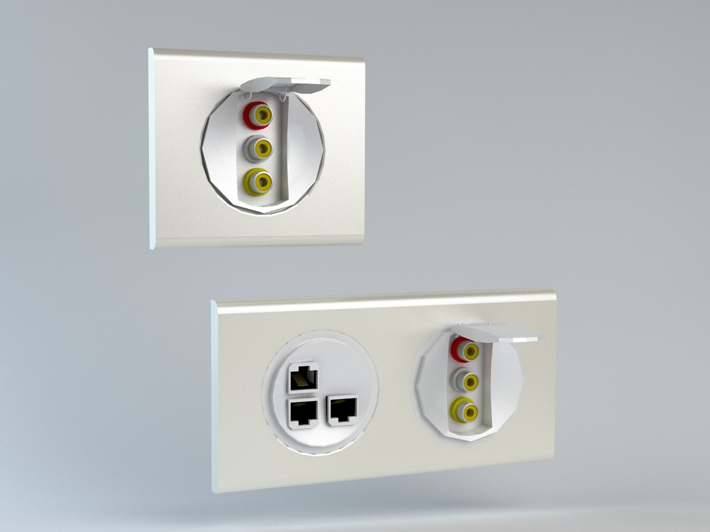 Rj11 Rj45 Ac 3d Model