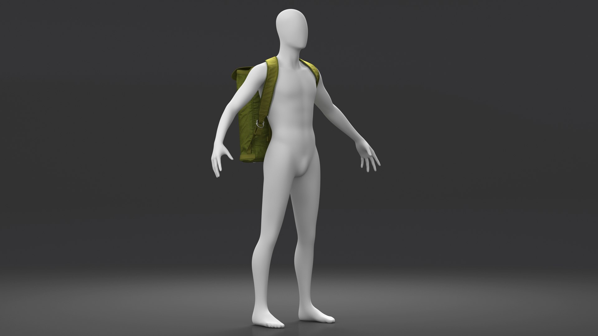 3D Tactical Military Parachute Backpack Worn Green - TurboSquid 2079639