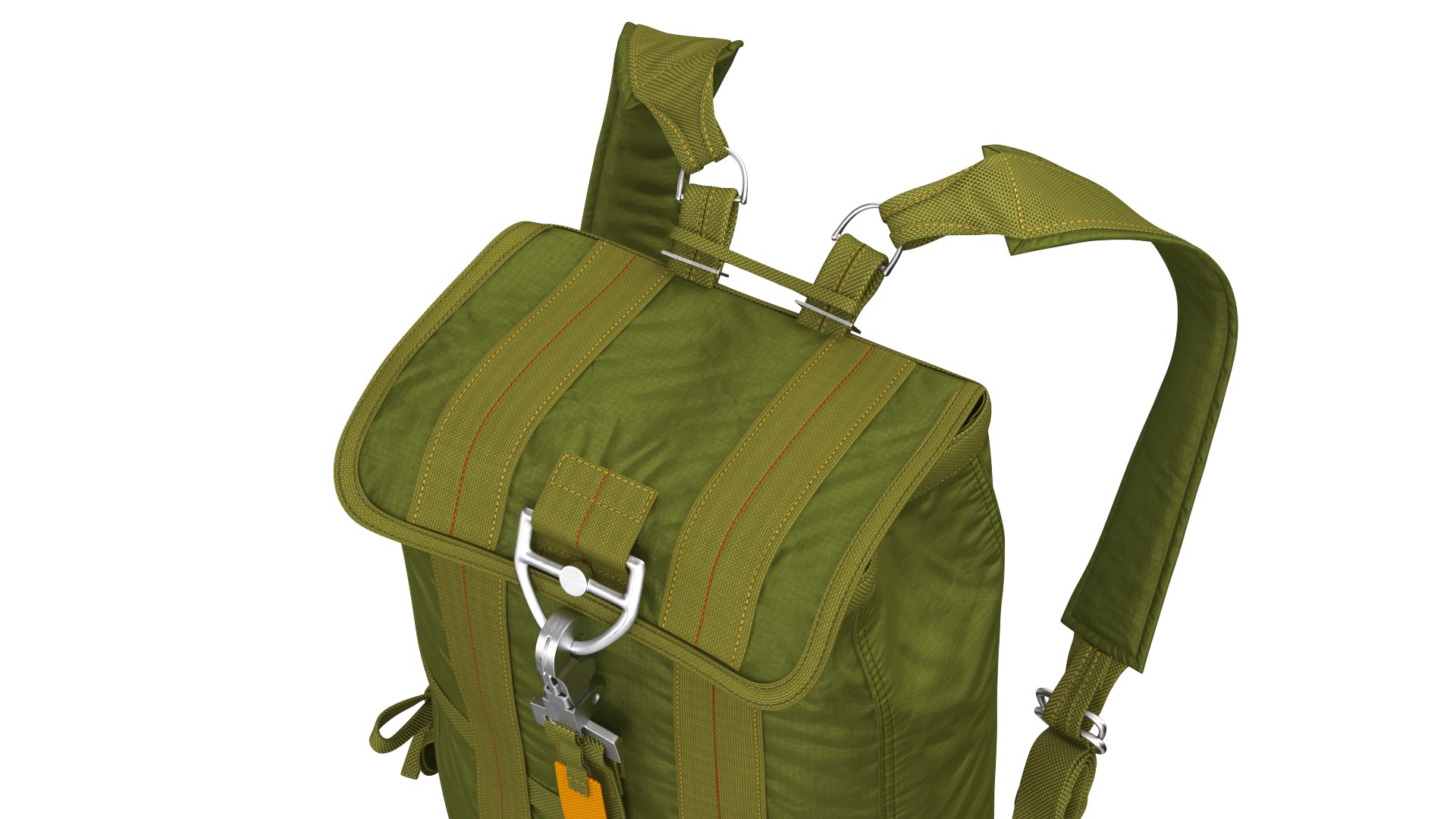 3D Tactical Military Parachute Backpack Worn Green - TurboSquid 2079639