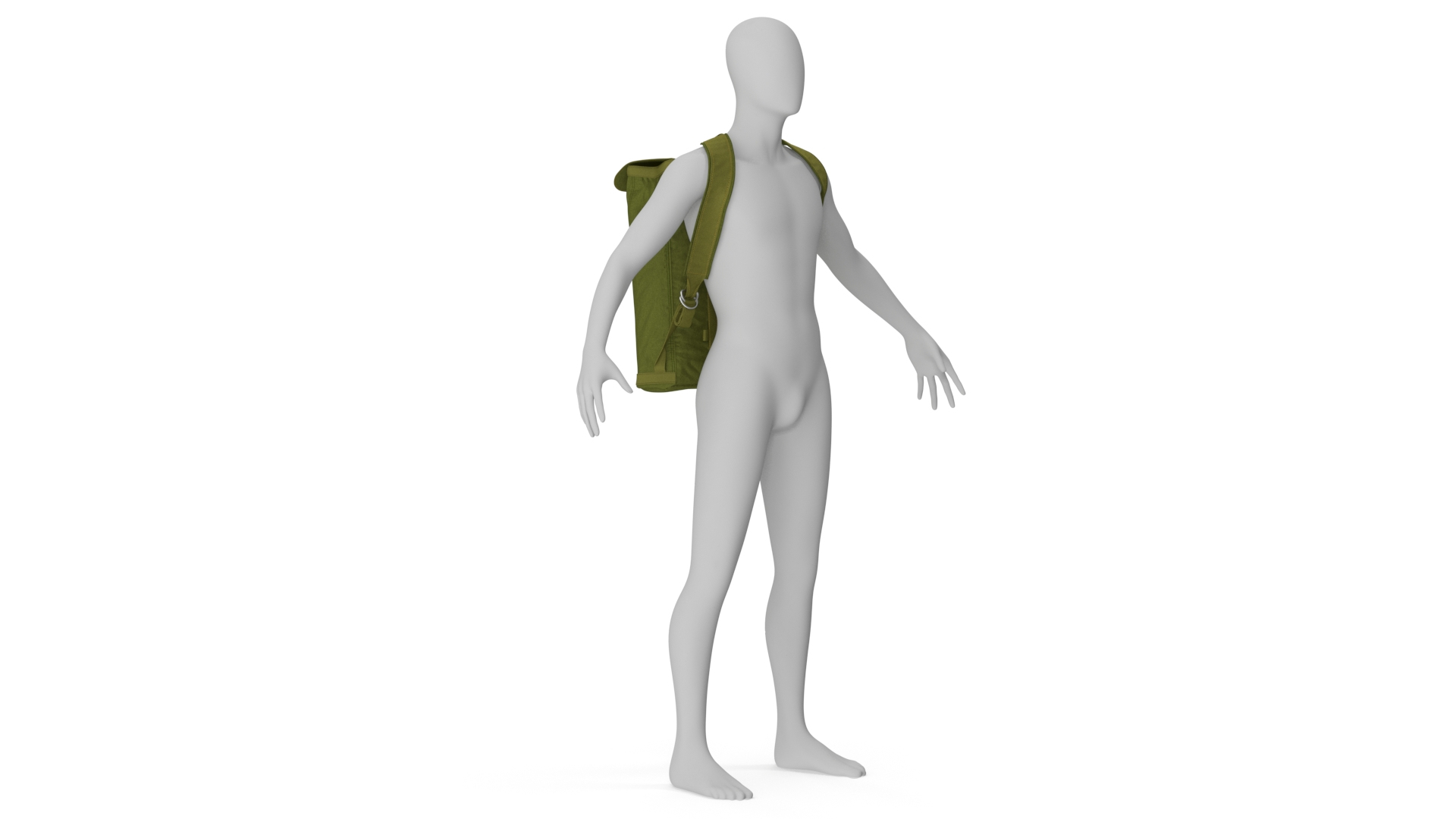 3D Tactical Military Parachute Backpack Worn Green - TurboSquid 2079639