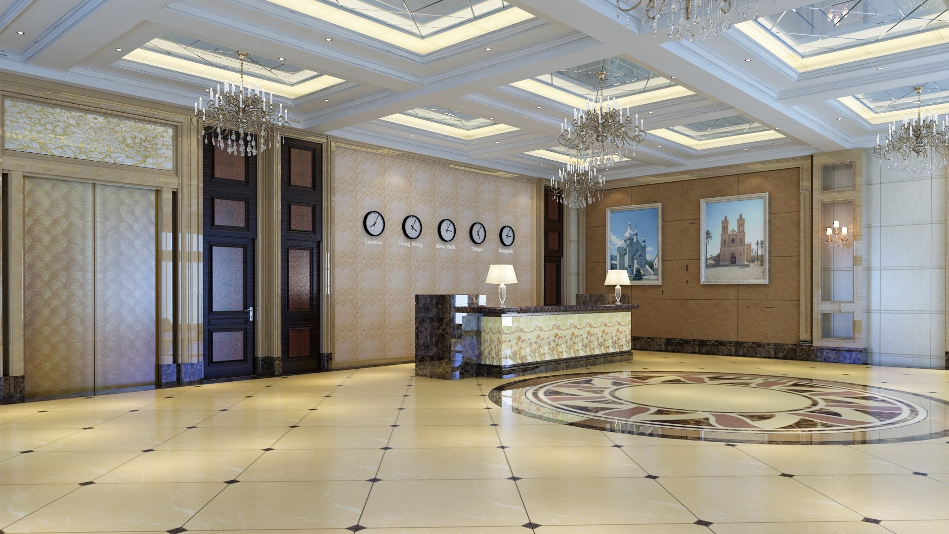 3D Model Hotel Lobby 04 - TurboSquid 2144215