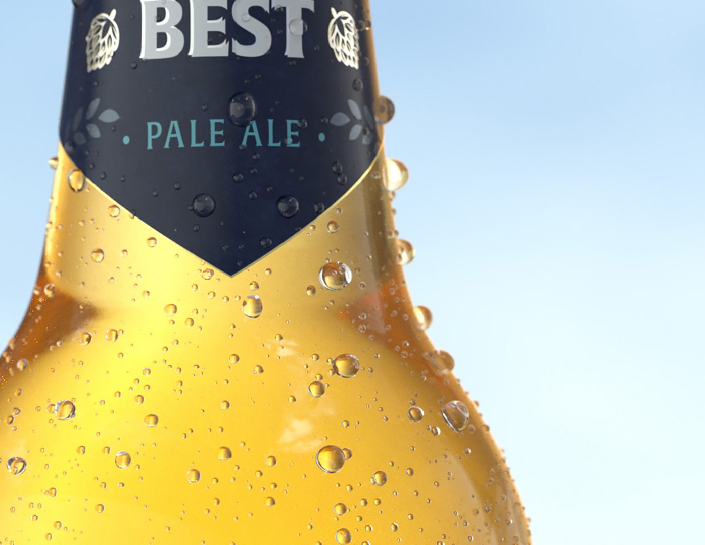 3D Render Beer Bottle Beach Model - TurboSquid 1708589