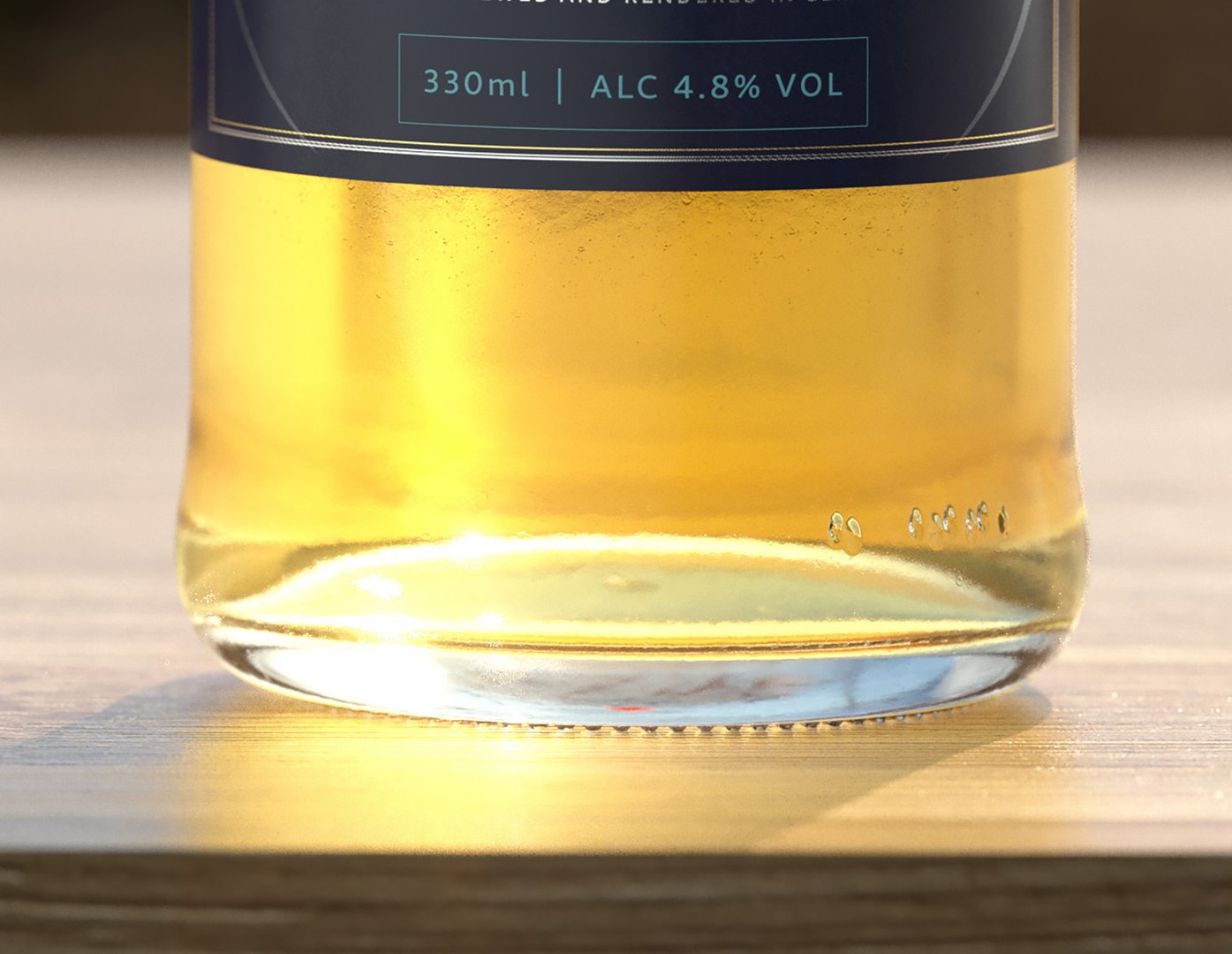 3D Render Beer Bottle Beach Model - TurboSquid 1708589