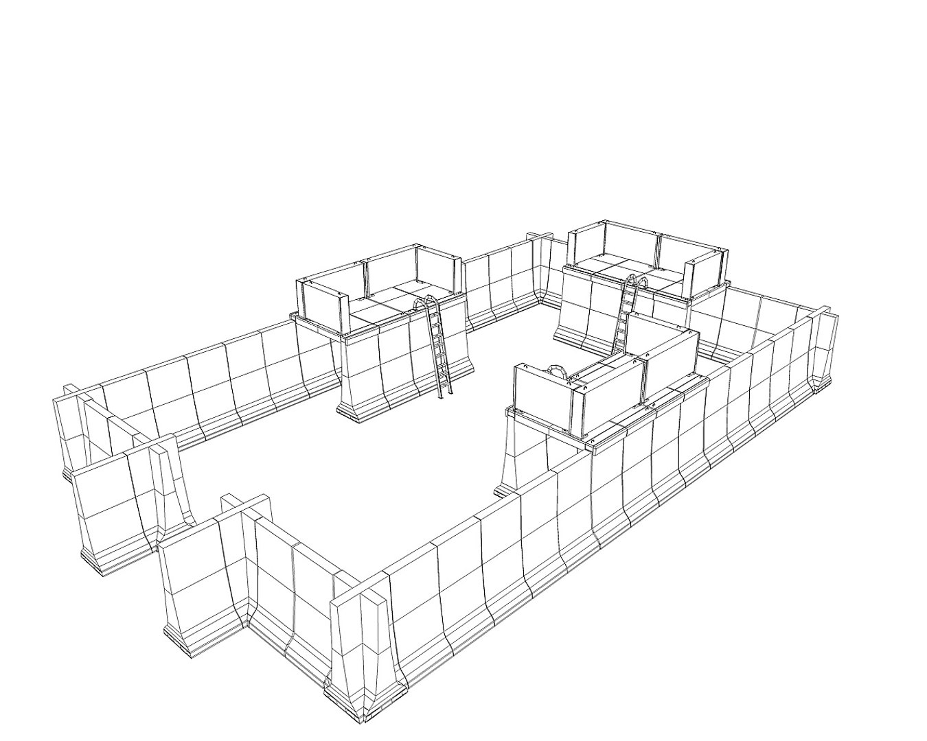 Fortification Military 3D Model - TurboSquid 1373517