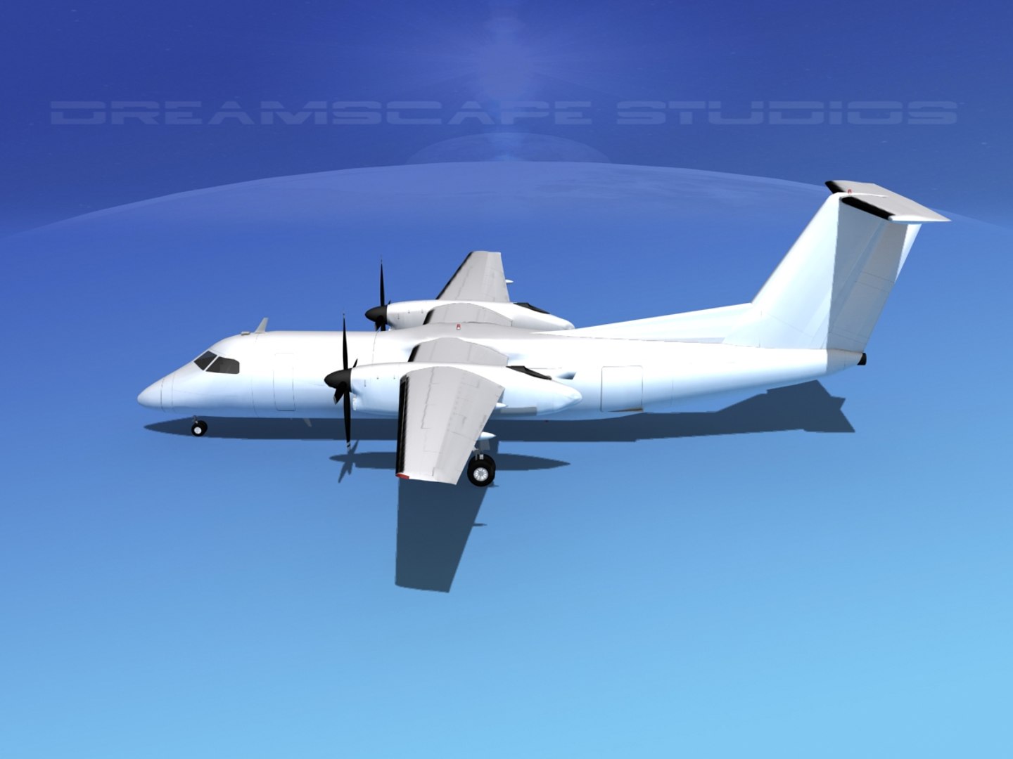 3d Dhc-8-100 Dash 8